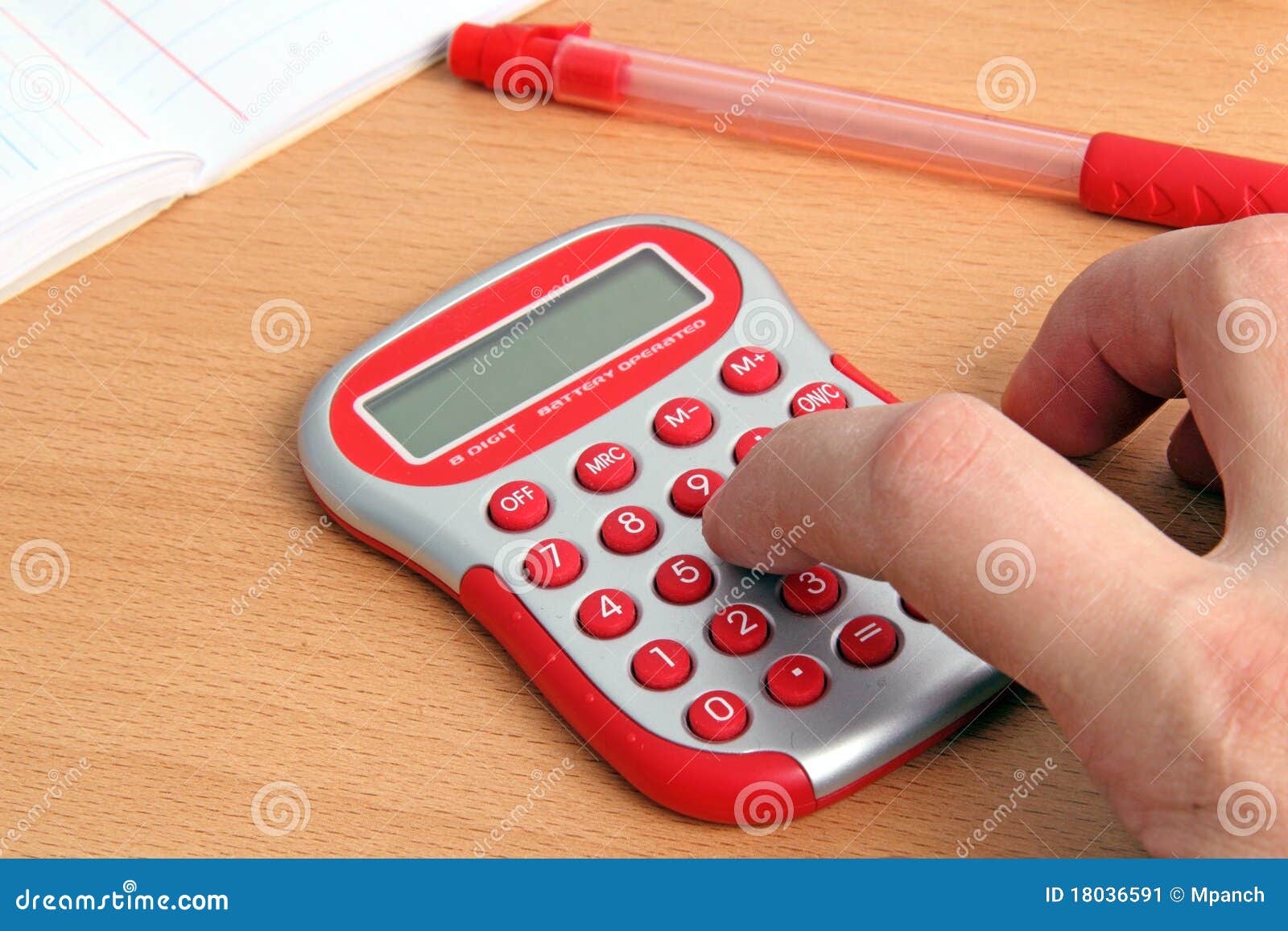 Red calculator stock image. Image of calculating, electronic - 18036591