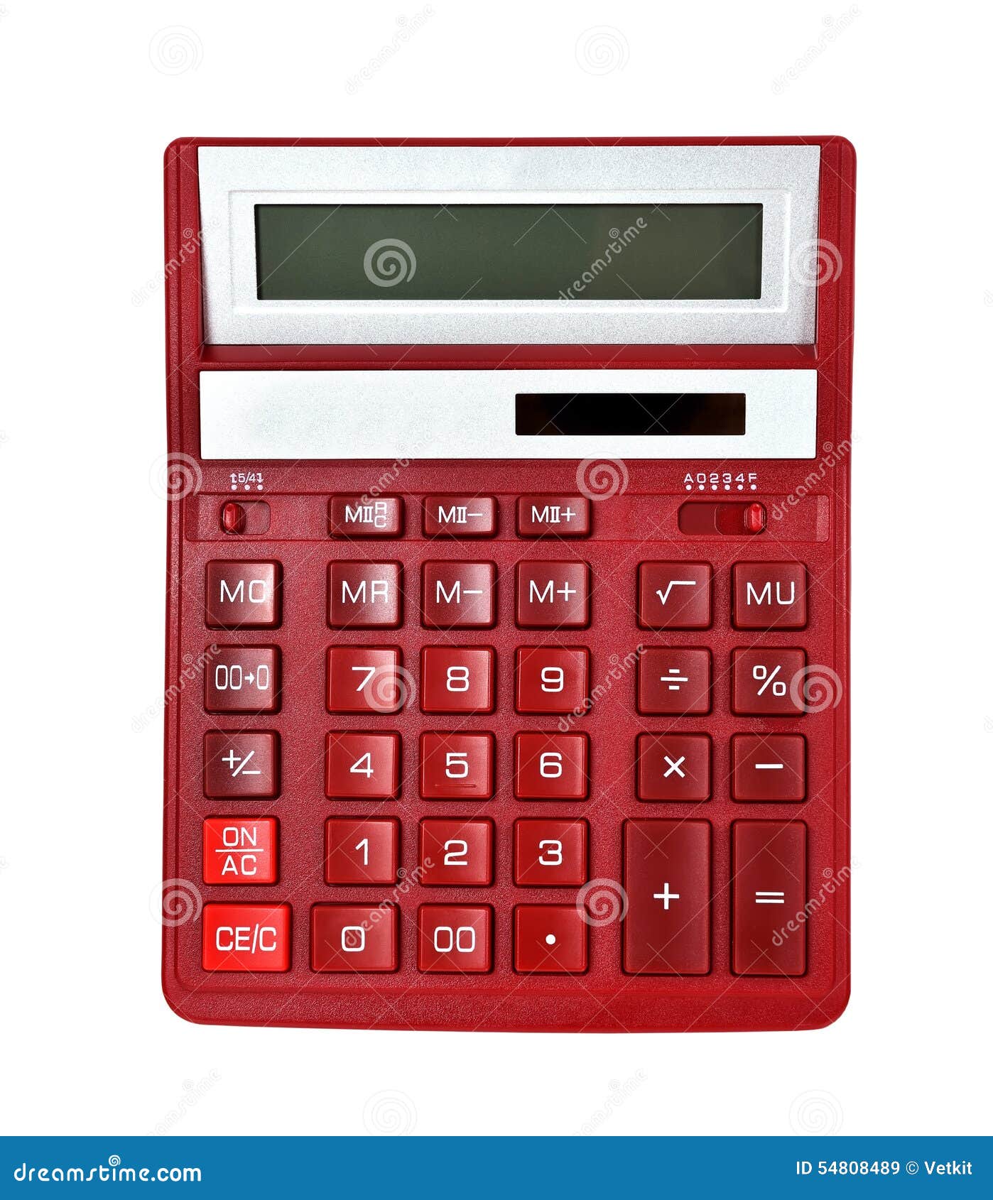 Red Calculator stock image. Image of research, number - 54808489