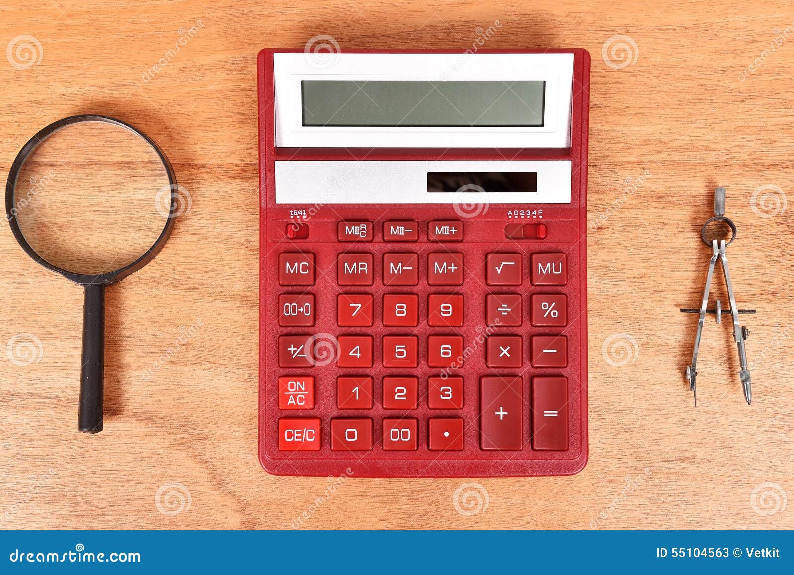 Red Calculator stock image. Image of divide, financial - 55104563