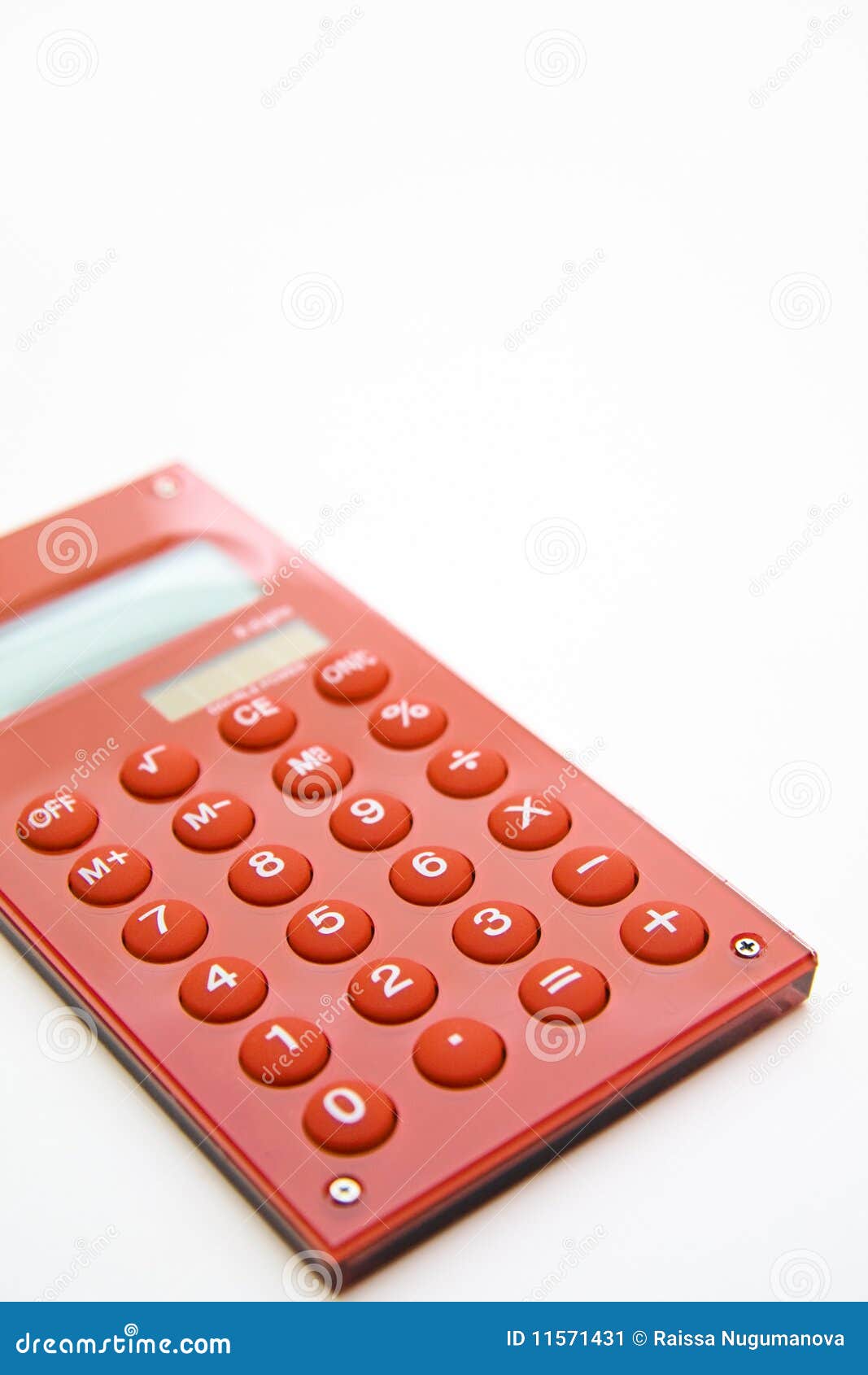 Red Calculator on the White Background Stock Image - Image of financial ...