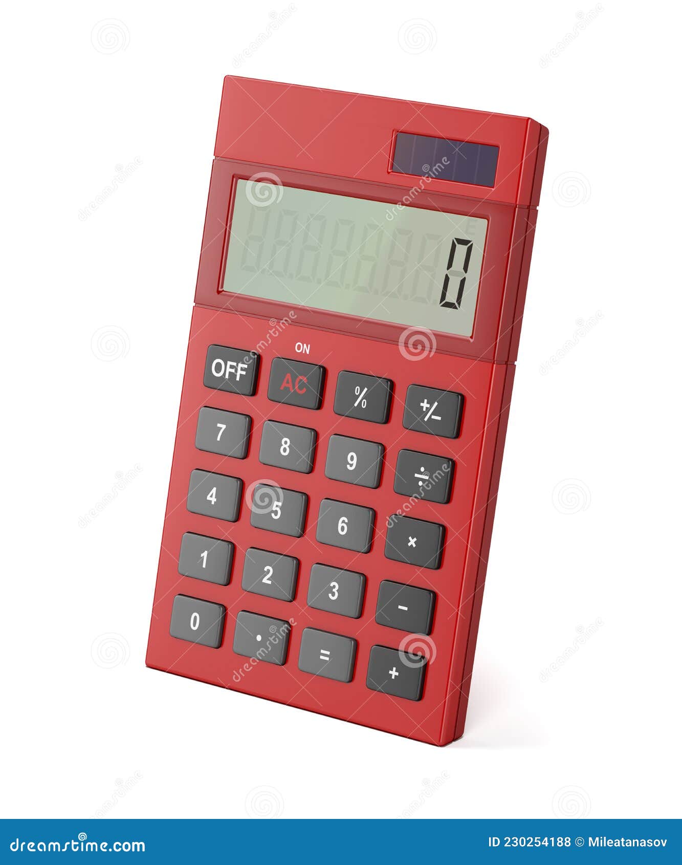 Red calculator stock photo. Illustration of device, accounting - 230254188