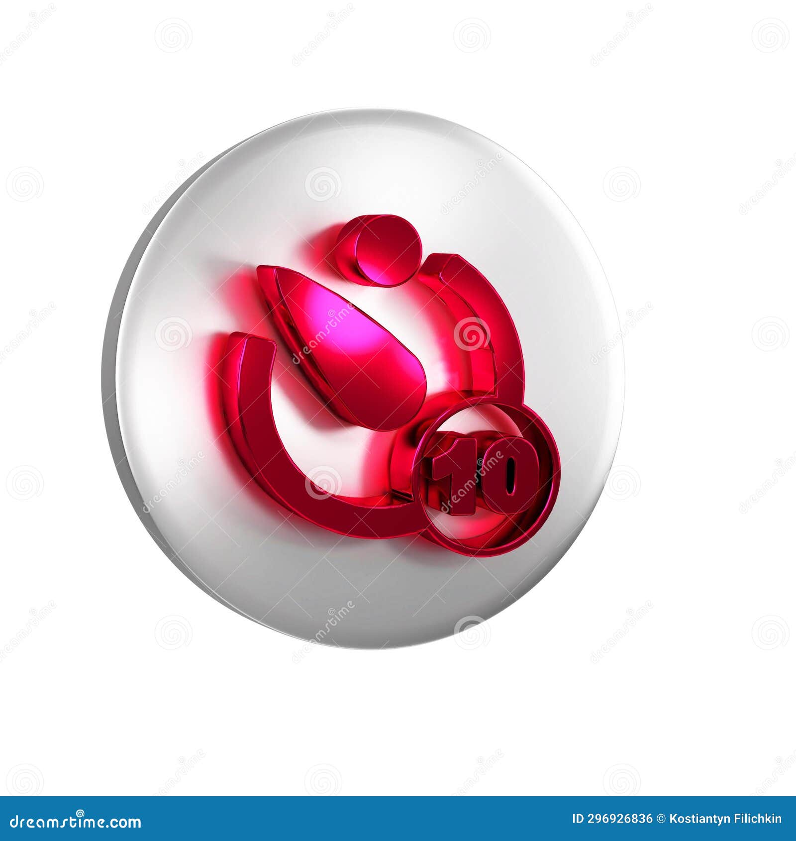 Red Camera Timer Icon Isolated on Transparent Background. Photo ...