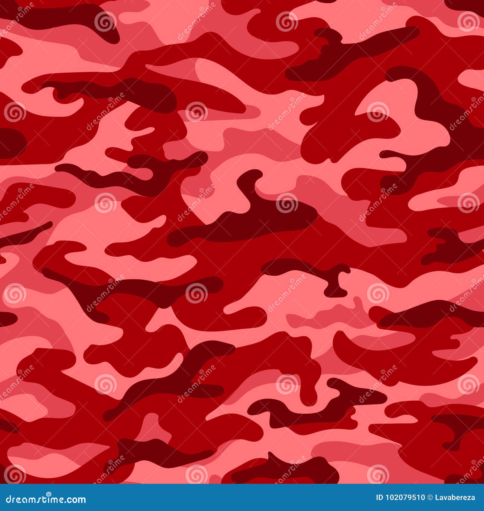 Red Camouflage Seamless Pattern. Vector Stock Vector - Illustration of ...