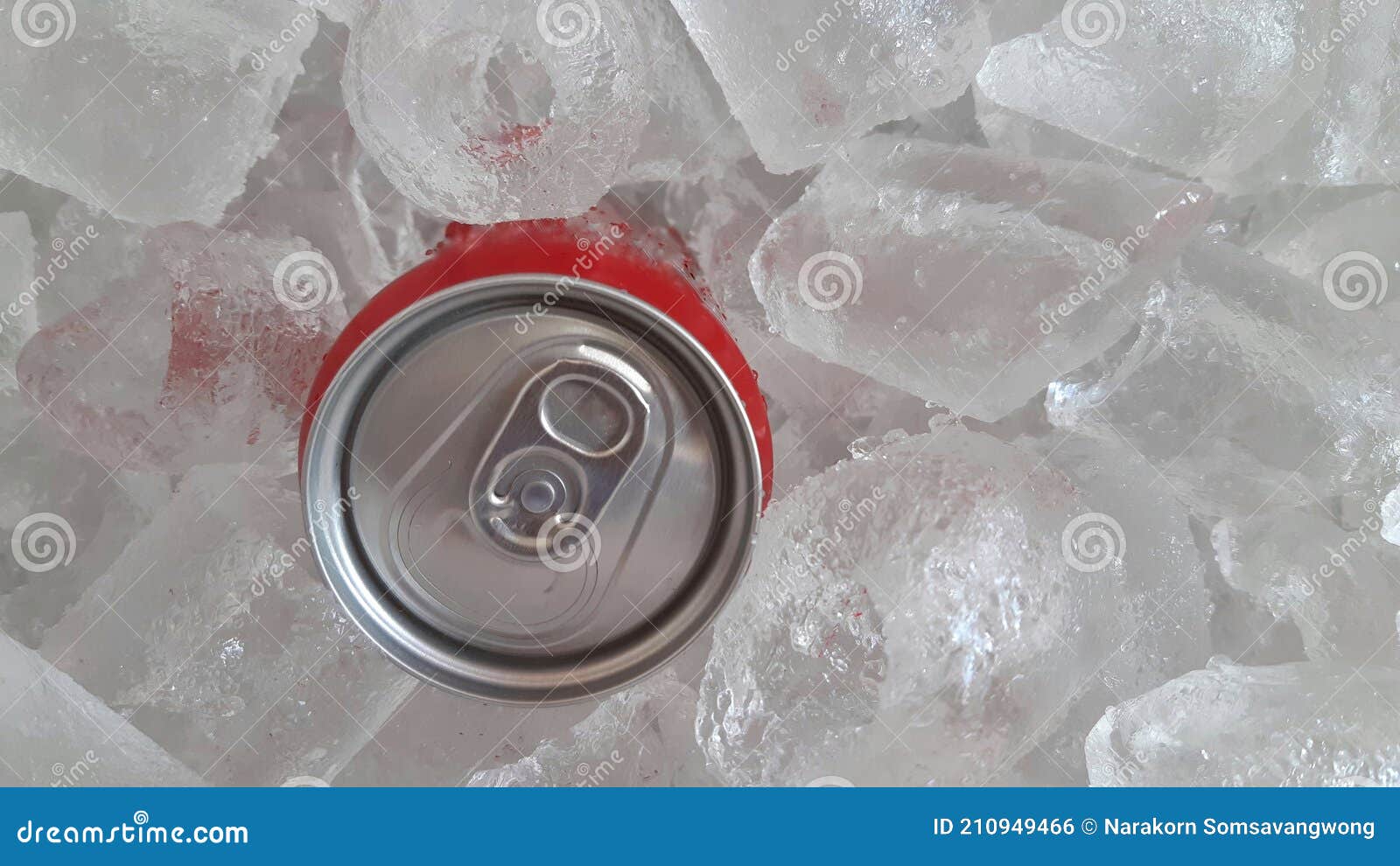 Red Can or Cola Can in Crushed Ice Cube. Stock Photo - Image of crushed ...