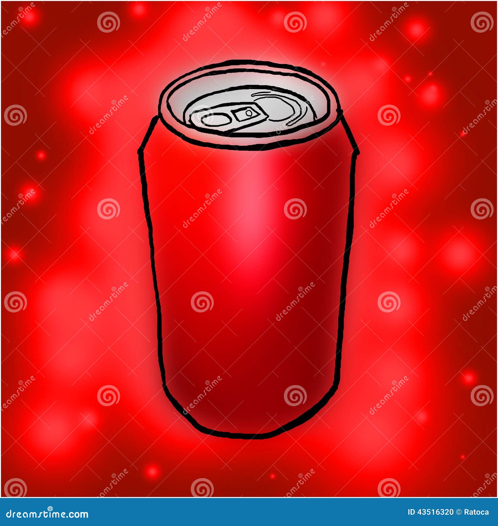 Red can stock illustration. Illustration of froth, nutrition - 43516320