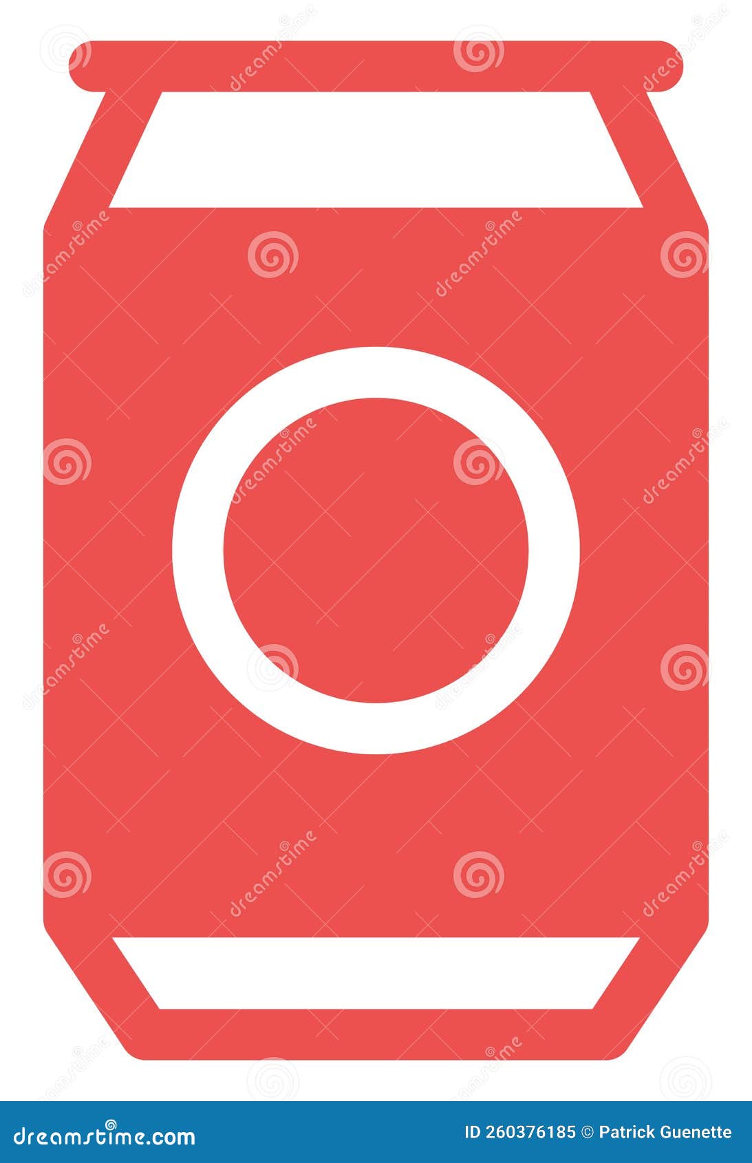 Red can of soda, icon stock vector. Illustration of isolated - 260376185