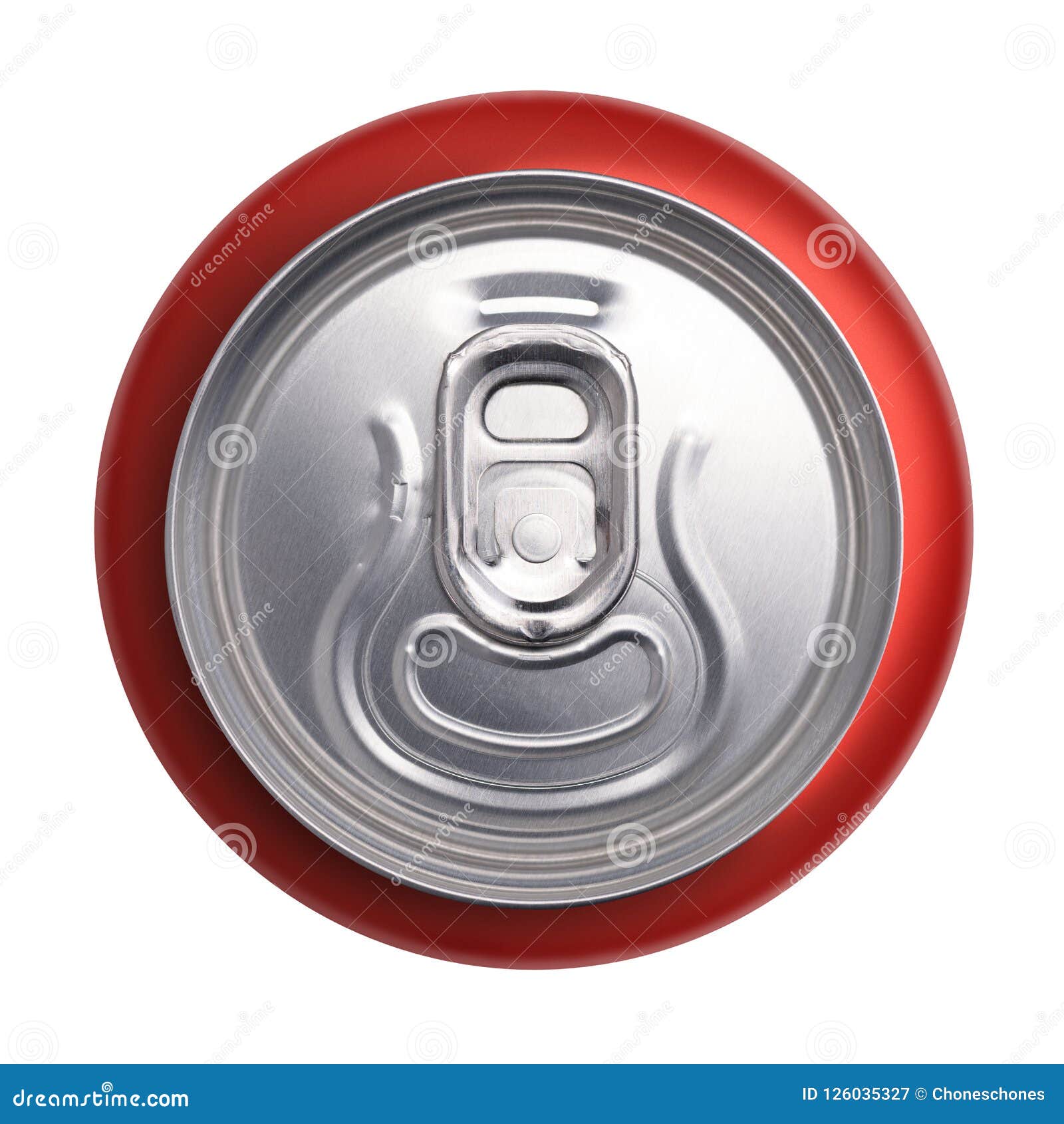 Red can top view stock image. Image of froth, isolated - 126035327