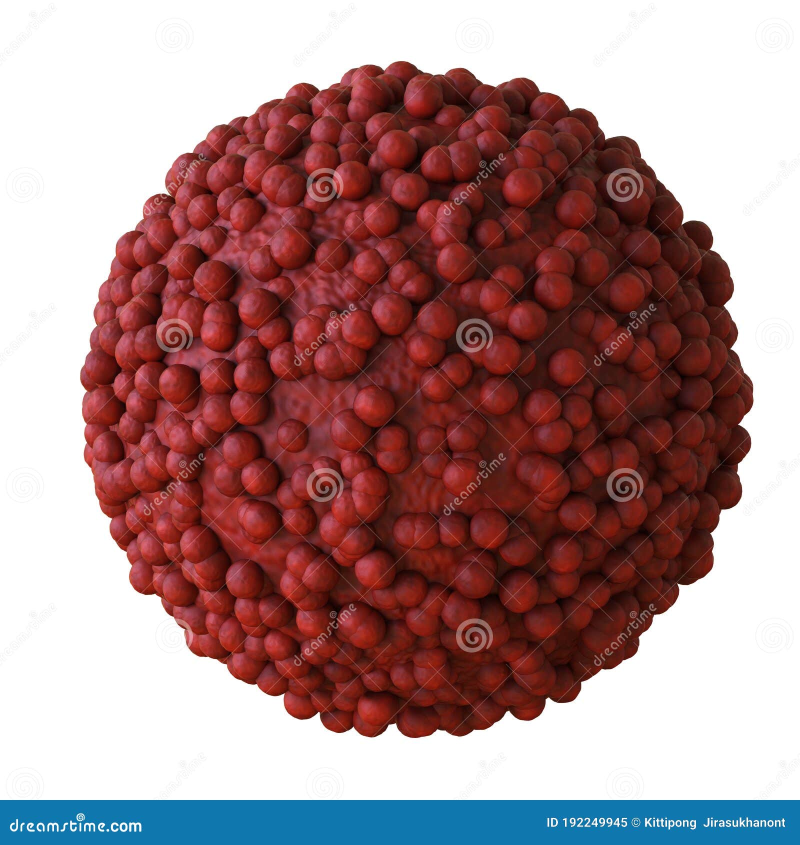 Red cancer cell stock illustration. Illustration of virus - 192249945