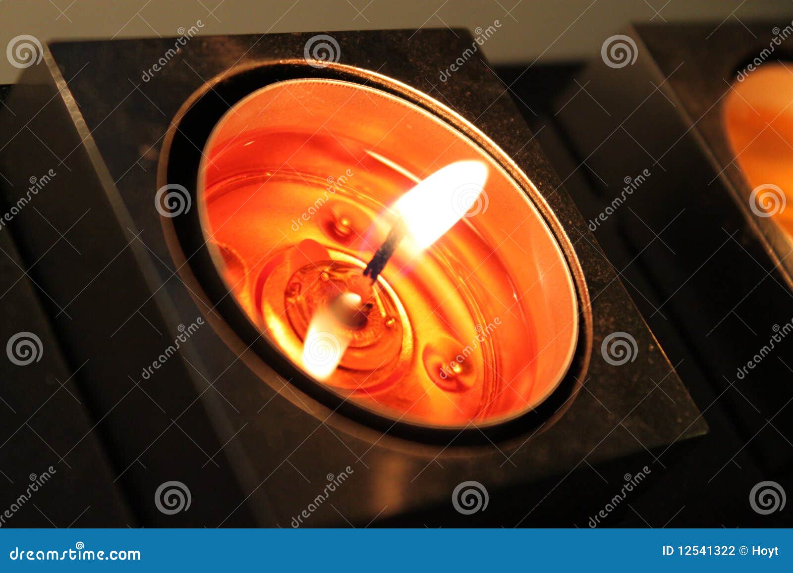 Red Candle stock photo. Image of heat, centerpiece, atmosphere - 12541322