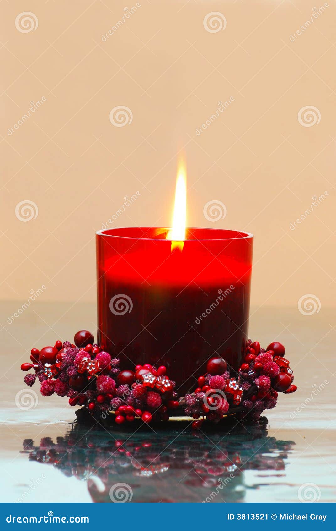 Red Candle stock image. Image of celebration, romantic - 3813521