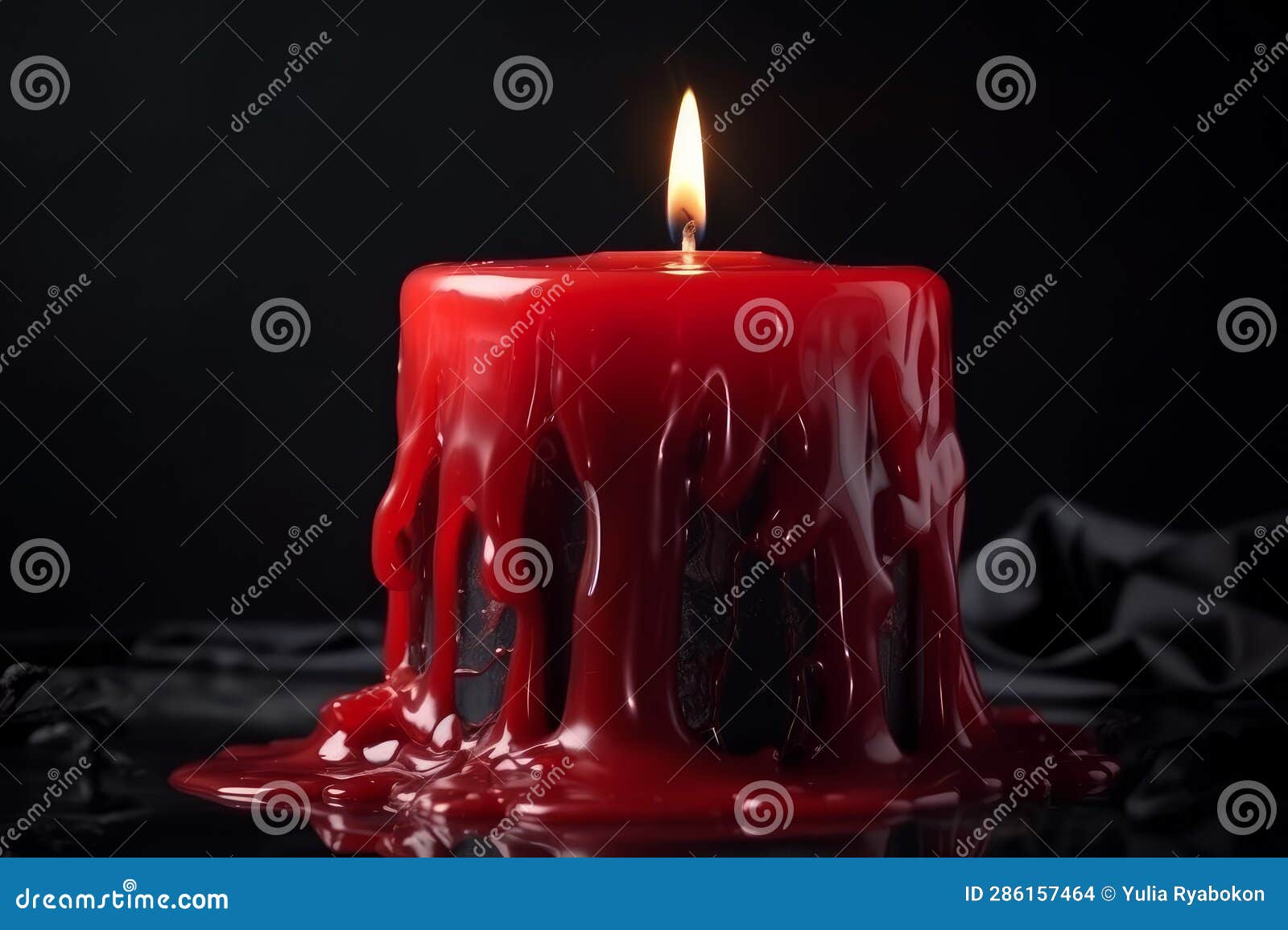 Red Candle Burn Melting. Generate Ai Stock Illustration - Illustration ...