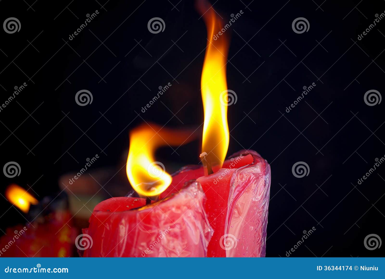 Red candle burning stock photo. Image of sweet, burning - 36344174
