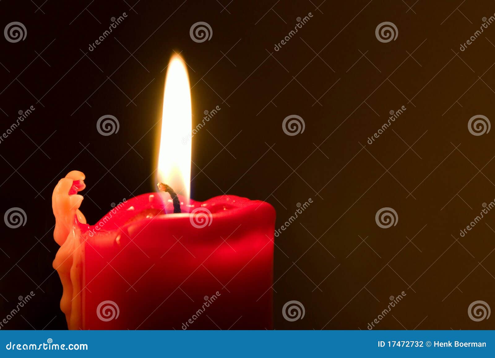 Red candle with flame stock photo. Image of curl, tree - 17472732
