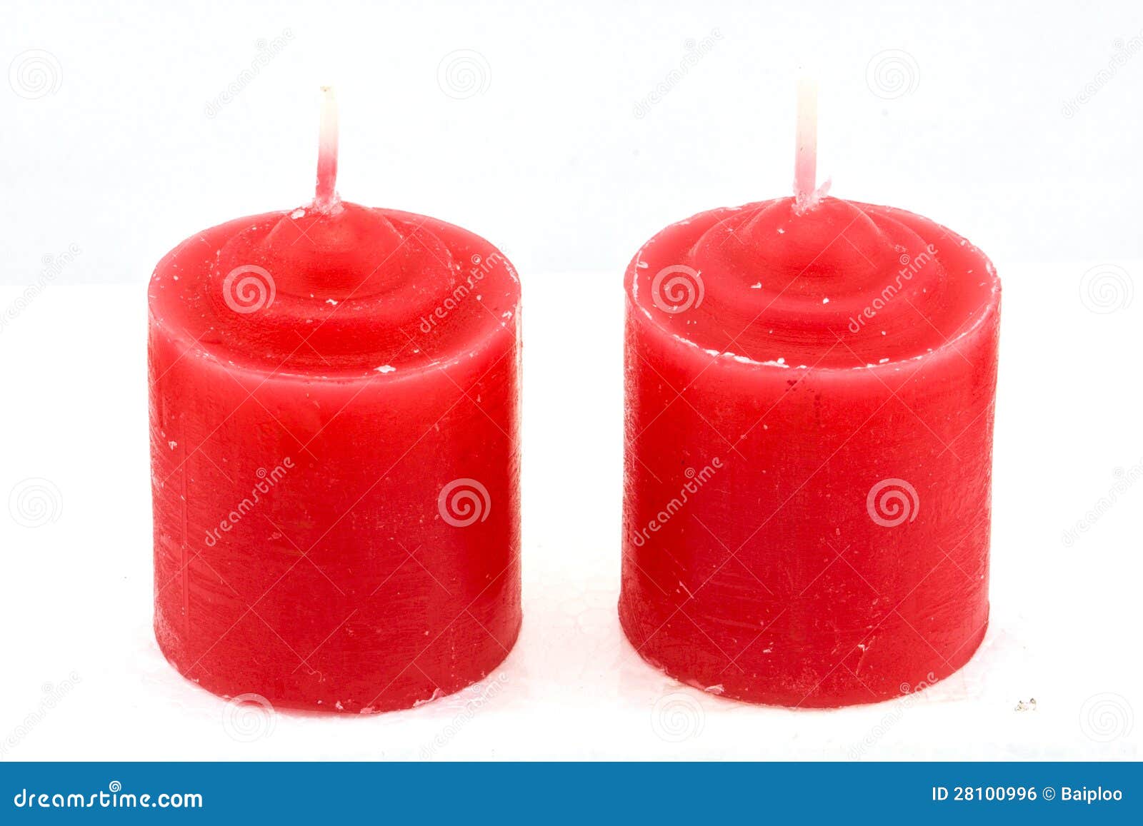 Red Candle with Isloated White Background Stock Photo - Image of warm ...