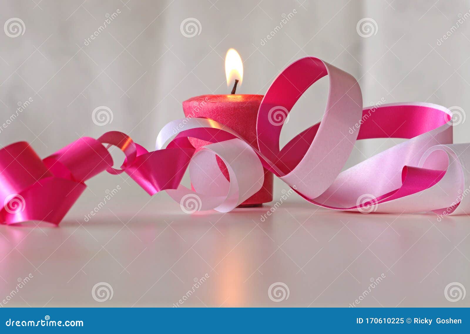 Red candle lit stock image. Image of bright, light, candle - 170610225