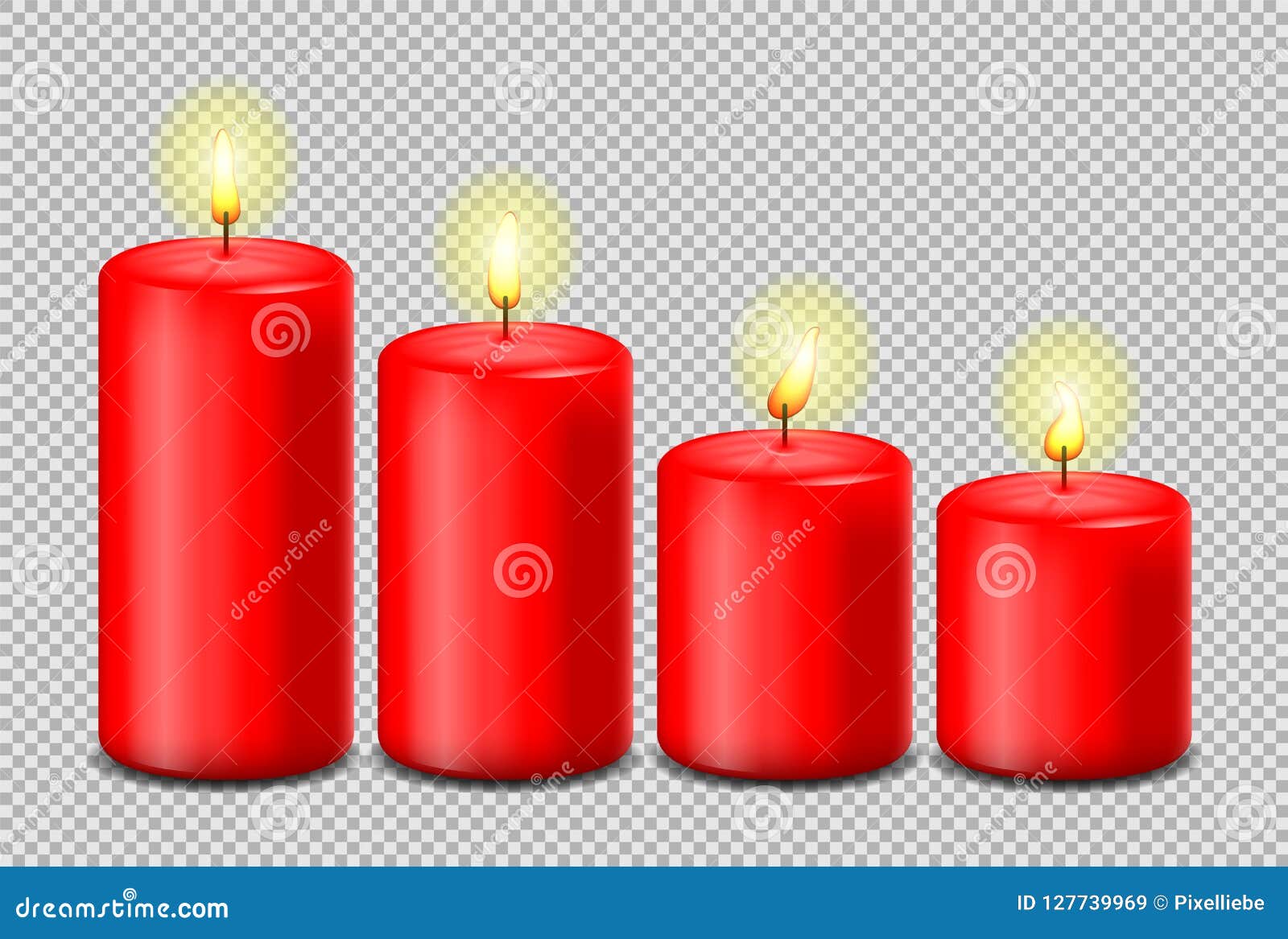 Red Candles Set Vector Isolated Stock Vector - Illustration of ...