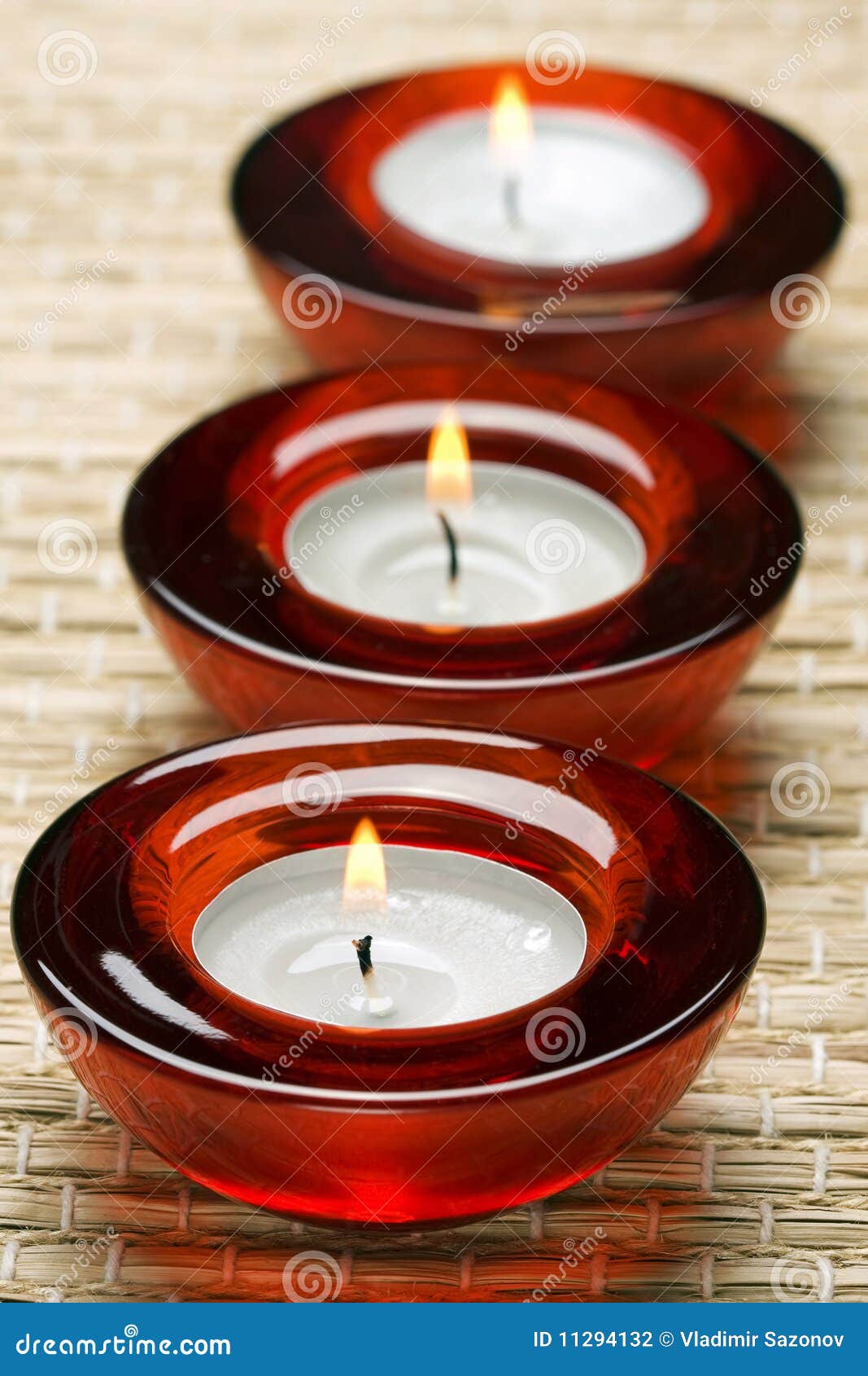Red candles in spa stock photo. Image of petals, pamper - 11294132