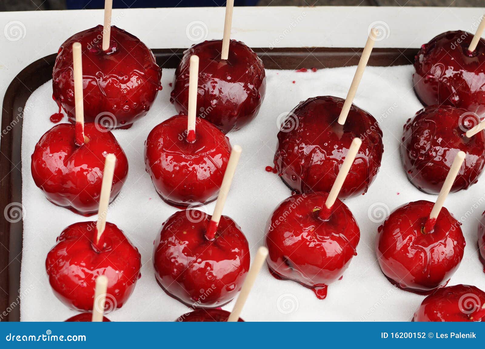 Red candy apples stock photo. Image of autumn, fiber - 16200152