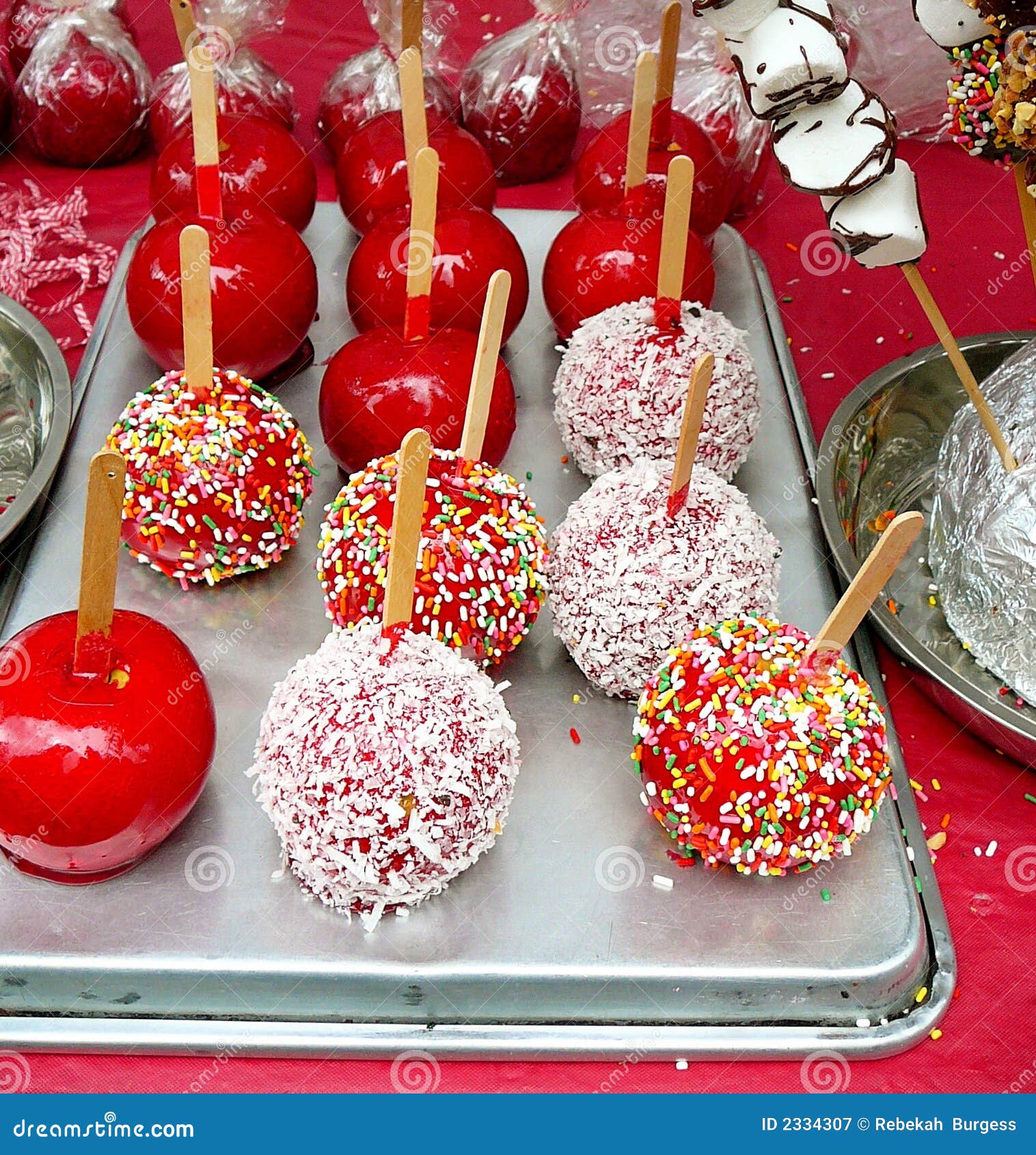 Red Candy Apples stock image. Image of sugar, jimmies - 2334307