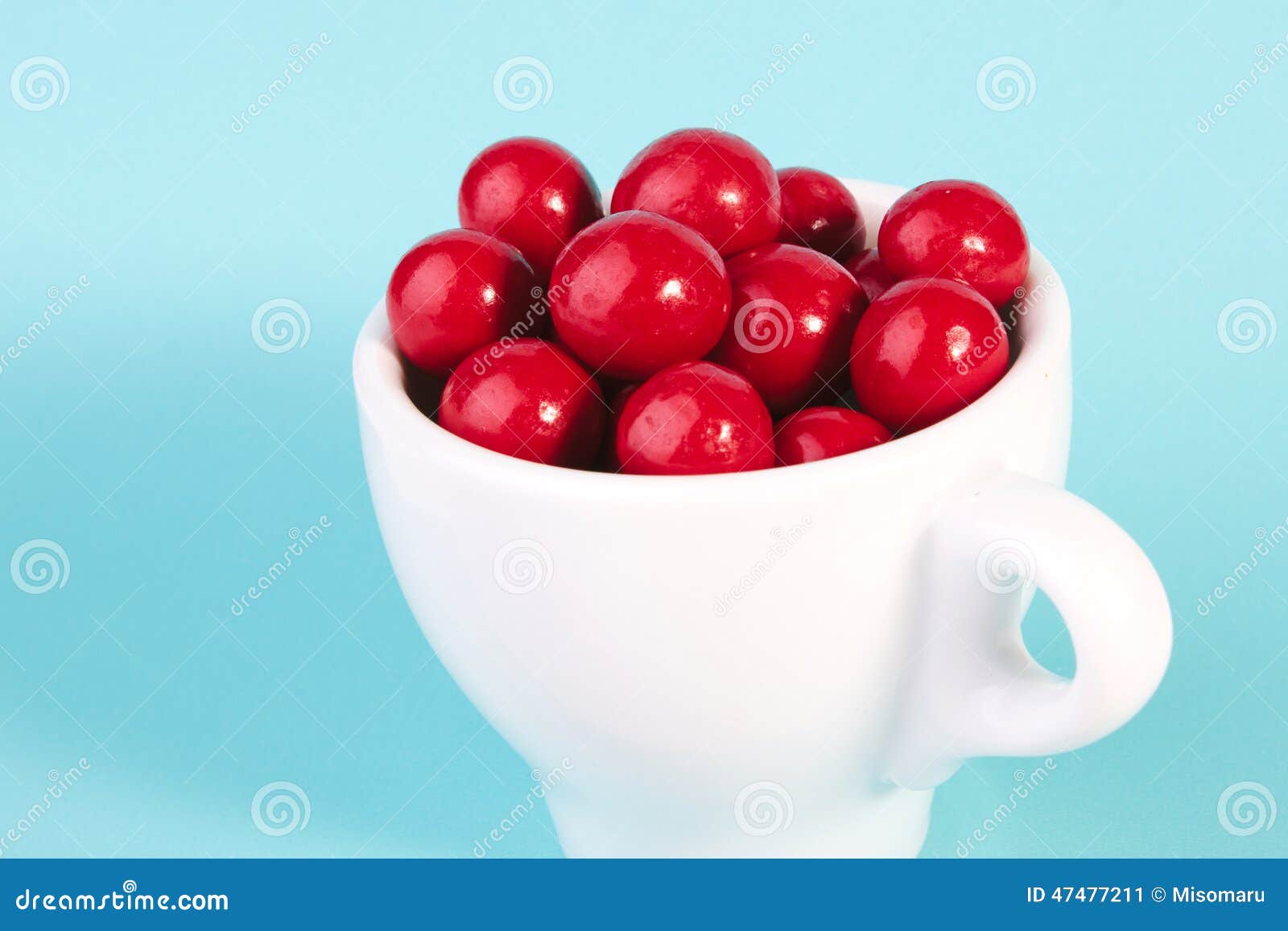 Red Candy Chocolate Ball in a Cup Stock Image - Image of sweet, gourmet ...