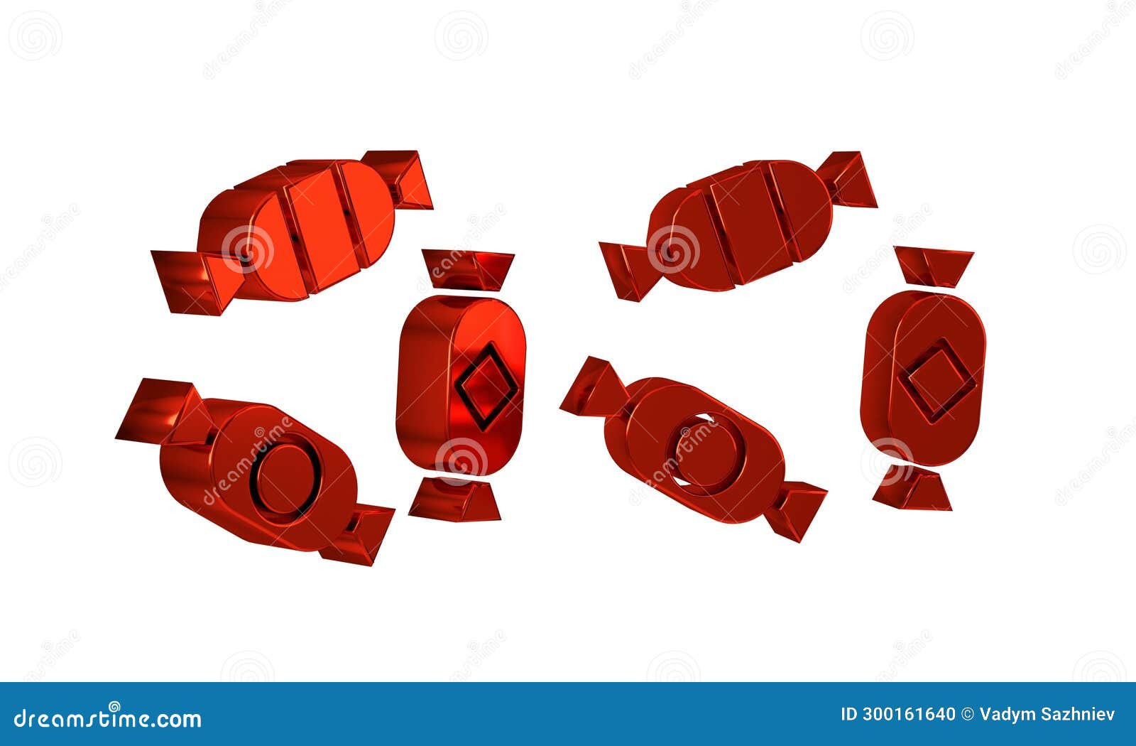 Red Candy Icon Isolated on Transparent Background. Stock Illustration ...