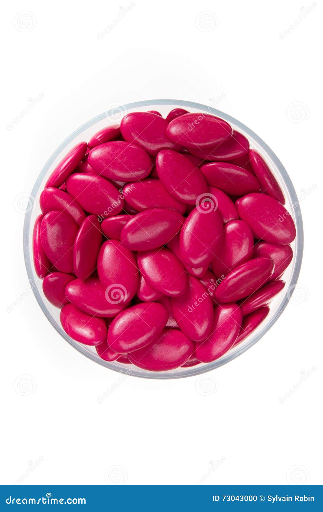 Red Candy Jar Decorated Against Isolated on White Stock Photo - Image ...