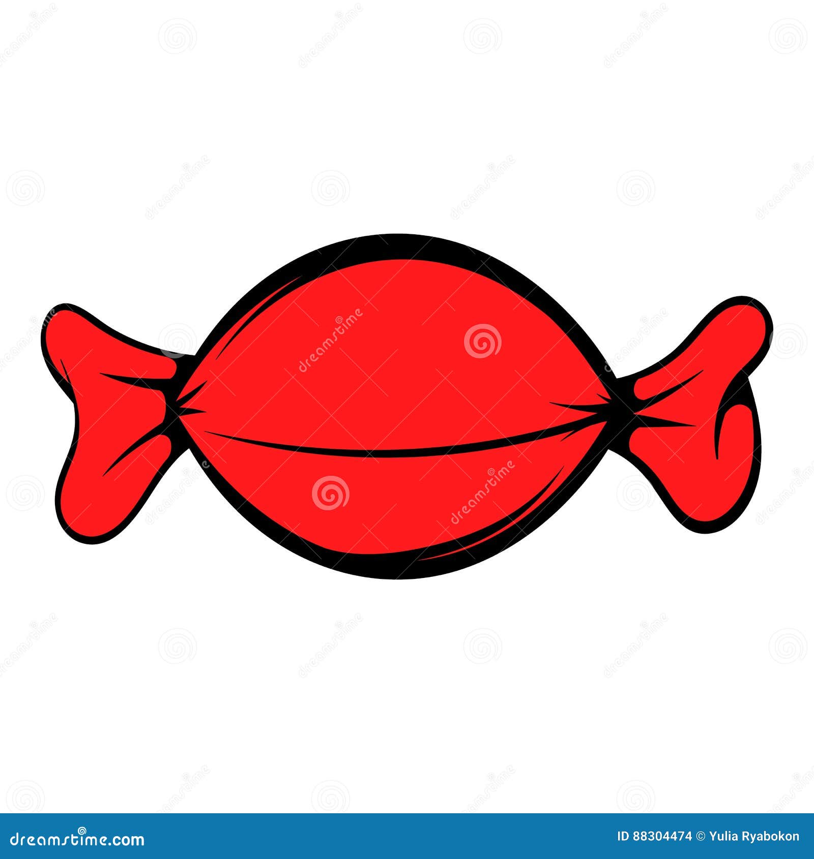 Red Candy Wrap Icon, Icon Cartoon Stock Vector - Illustration of ...