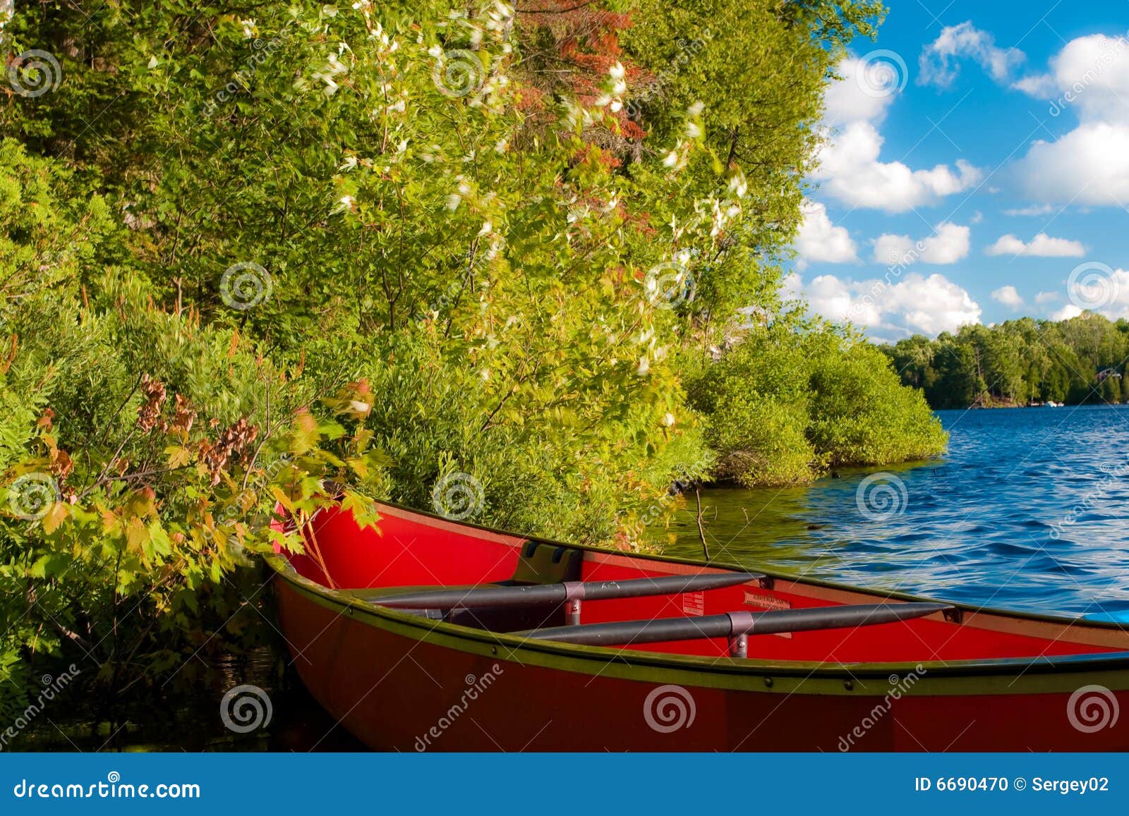 Red canoe stock photo. Image of nature, lake, outdoors - 6690470