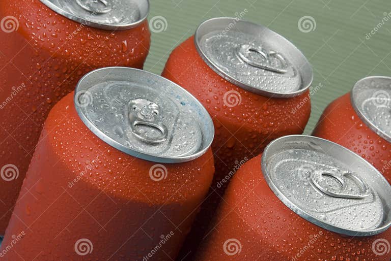 Red cans stock photo. Image of cooling, aluminum, alcohol - 3759612