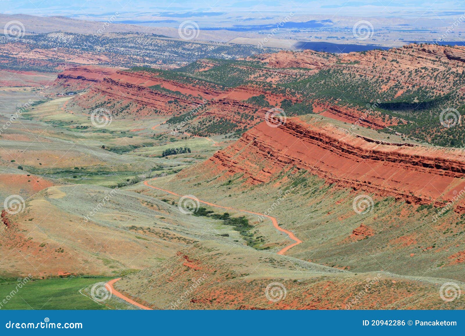 Red Canyon stock photo. Image of grassland, wyoming, scenic - 20942286