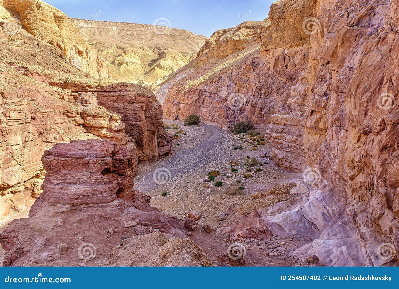 The Red Canyon in the Eilat Mountains, Israel Stock Photo - Image of ...