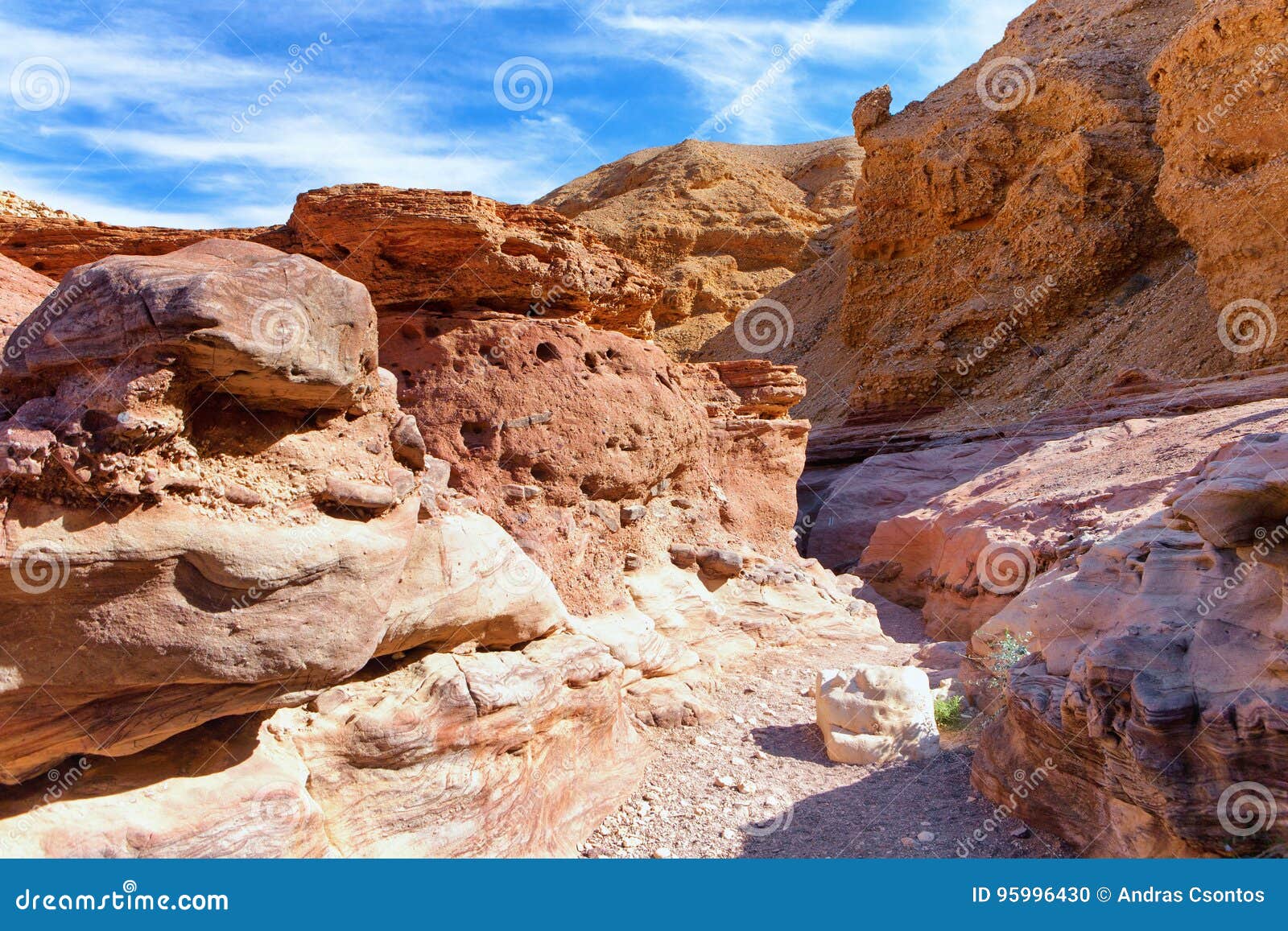 Red Canyon, Giant Cliffs in Israel Stock Photo - Image of israel ...
