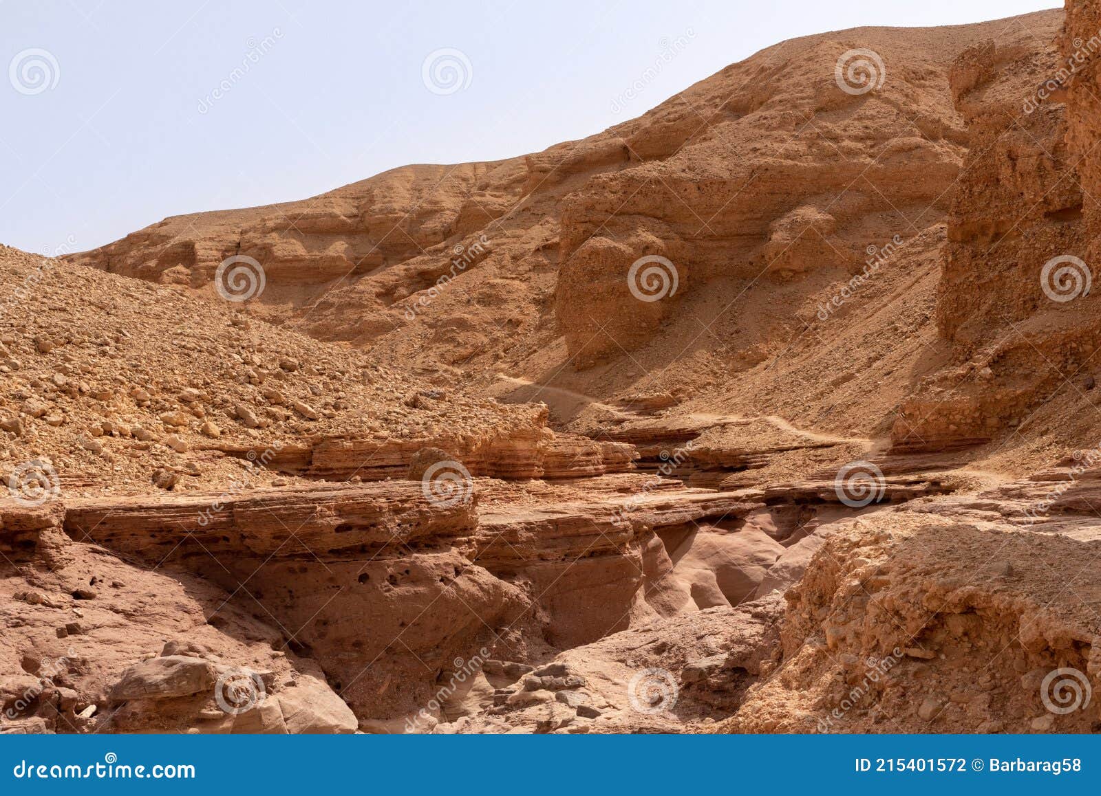 Red Canyon in Southern Israel. Natural Rock Formations. Stock Photo ... Red Canyon in Southern Israel. Natural Rock Formations. Stock Photo ...