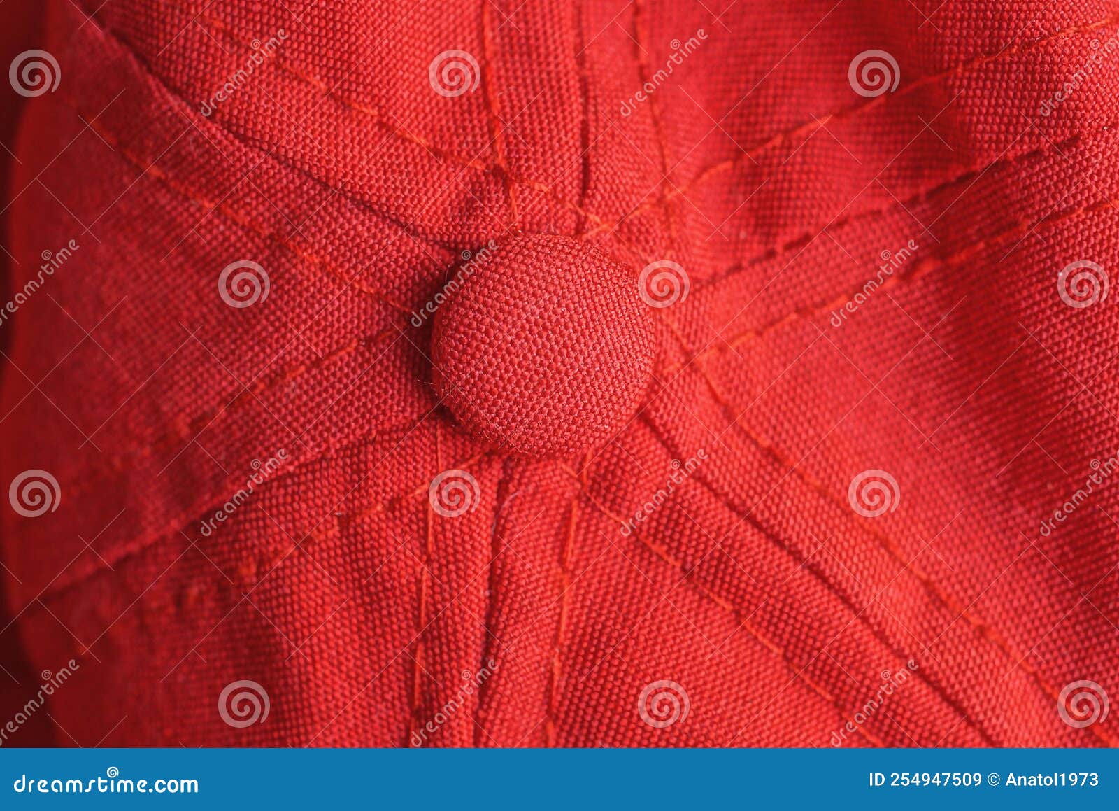 Red Cap Fabric Texture with Button Stock Image - Image of abstract ...