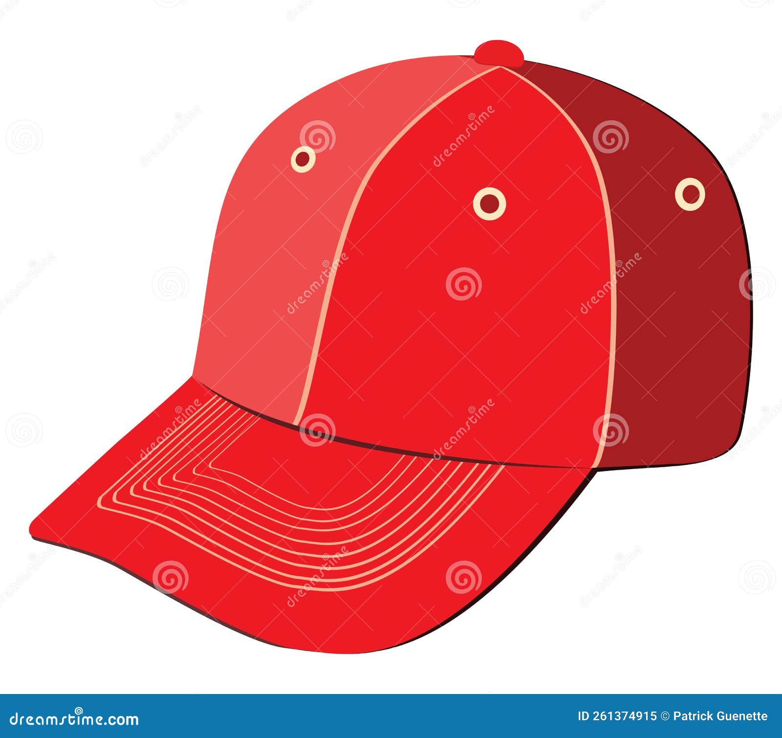 Red cap, icon stock vector. Illustration of isolated - 261374915