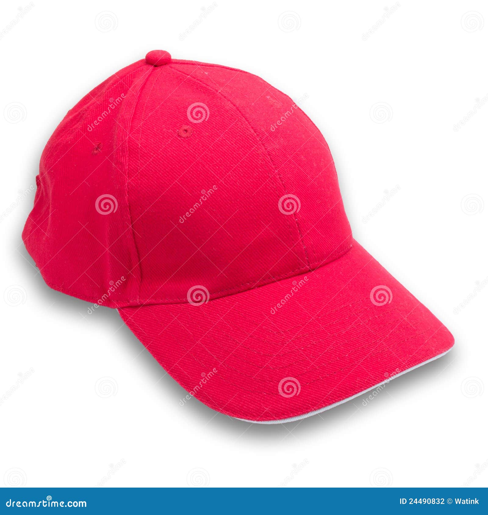 Red Cap on Isolated Background Stock Photo - Image of golf, horizontal ...