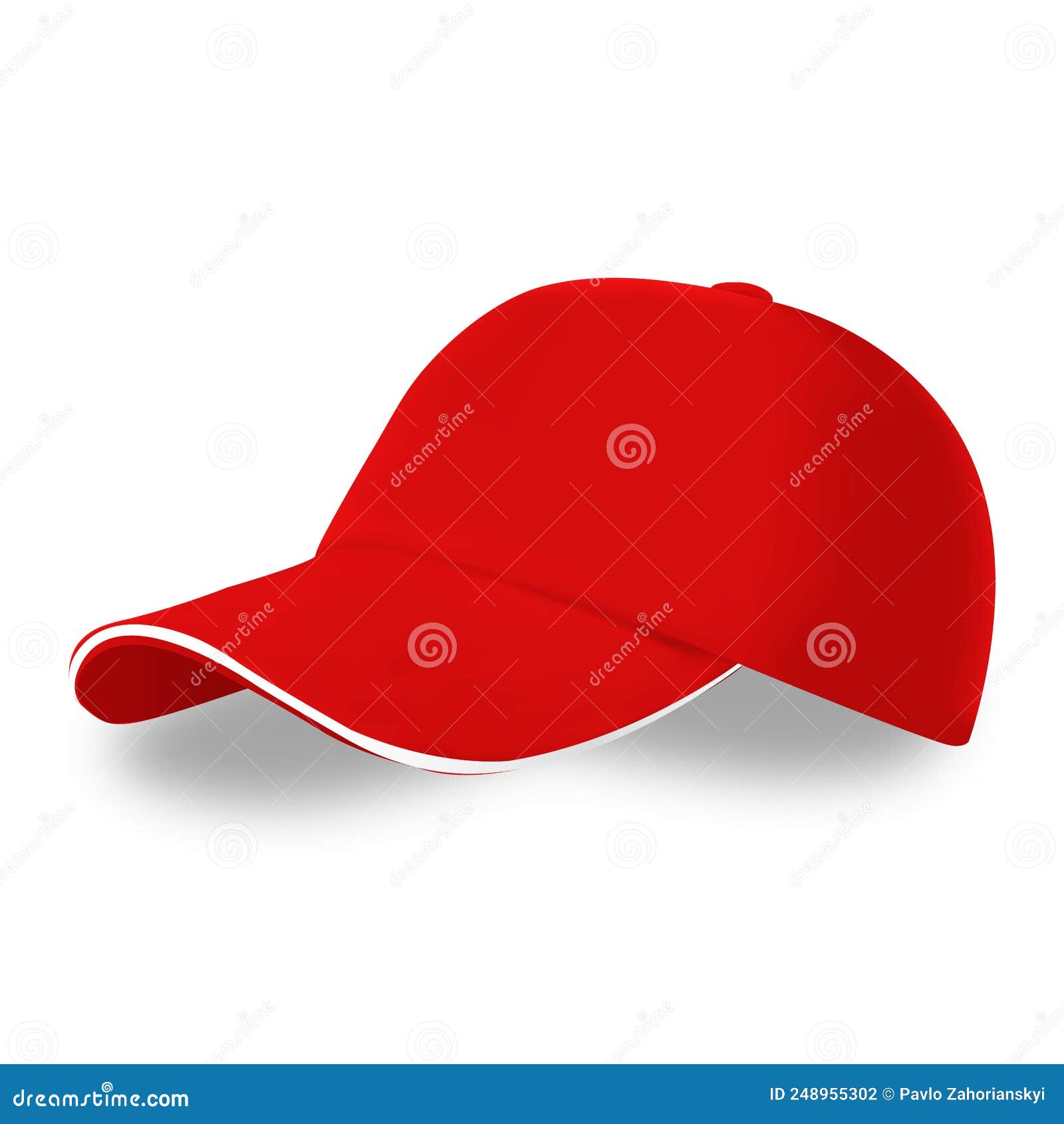 Red Cap Mockup, Realistic Style. Vector Illustration. Stock Vector ...