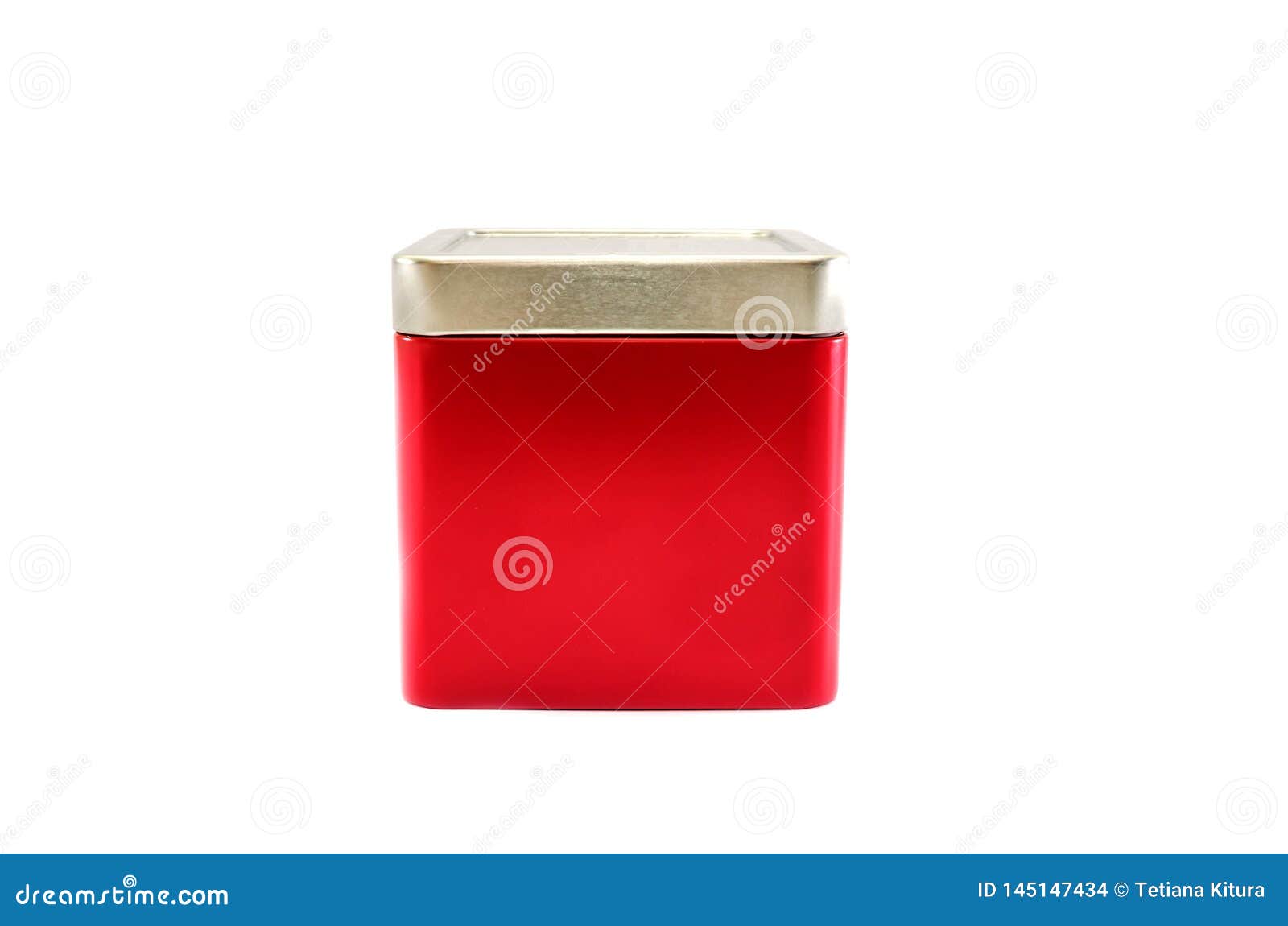 Red Capacity on a White Background. Beautiful Box Close Up Stock Photo ...