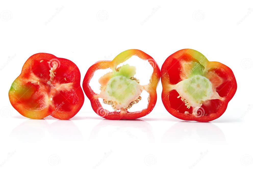 Red Capsicum stock image. Image of cutout, fibre, shot - 16717483