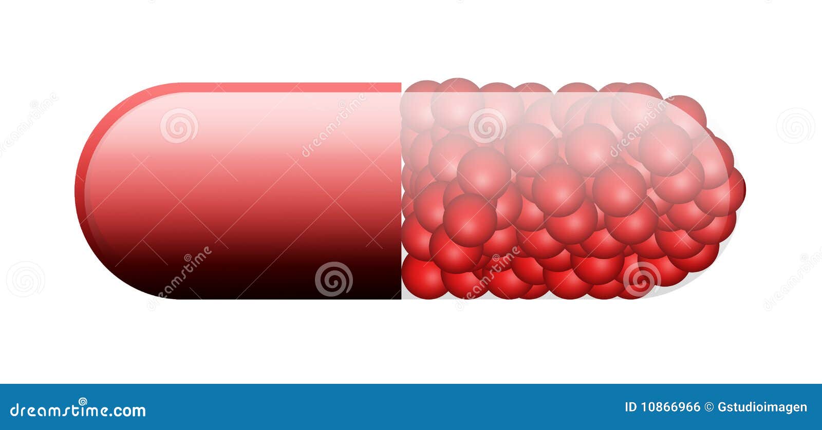 Red capsule stock illustration. Illustration of close - 10866966