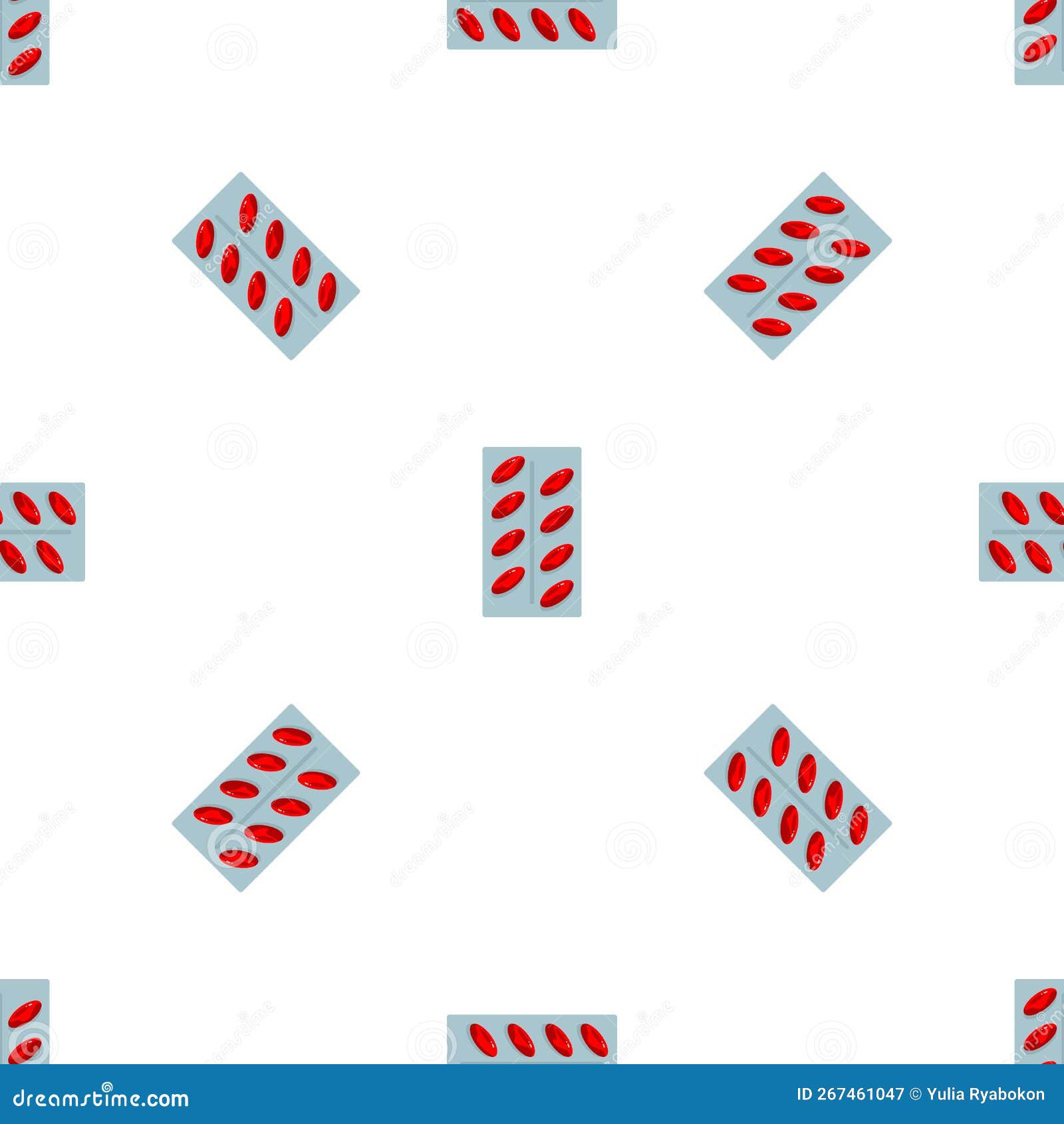 Red Capsule Blister Pattern Seamless Stock Illustration - Illustration ...