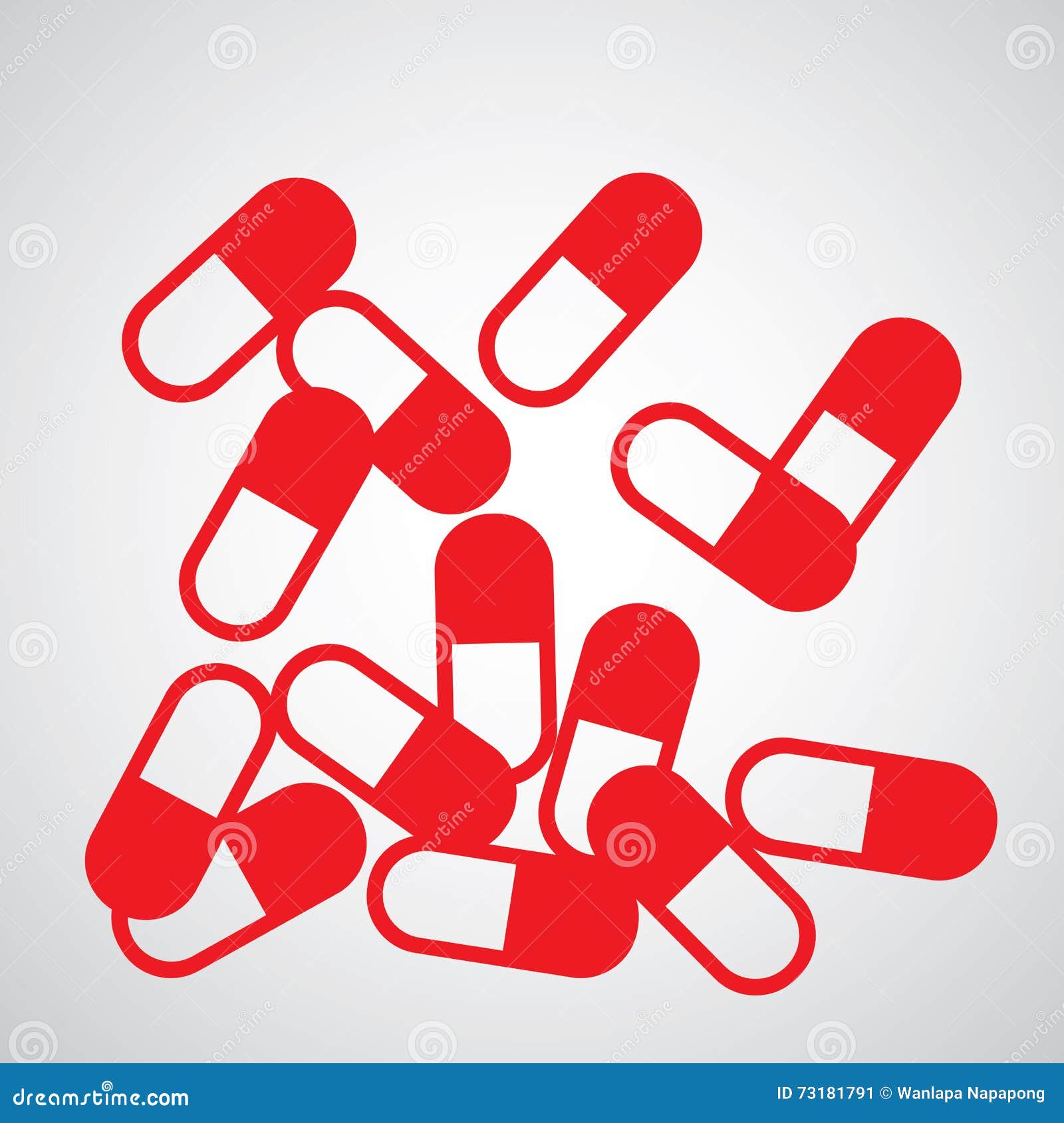 Red capsule icon stock vector. Illustration of drug, addiction - 73181791