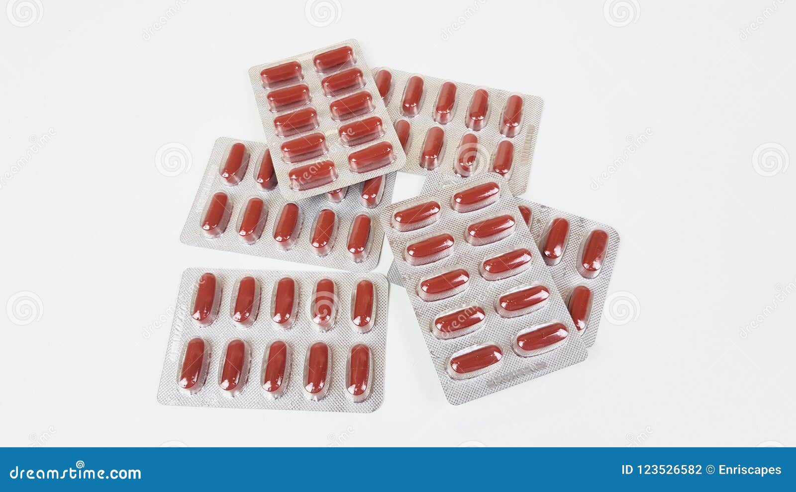 Red capsules isolated stock photo. Image of pharmacy - 123526582