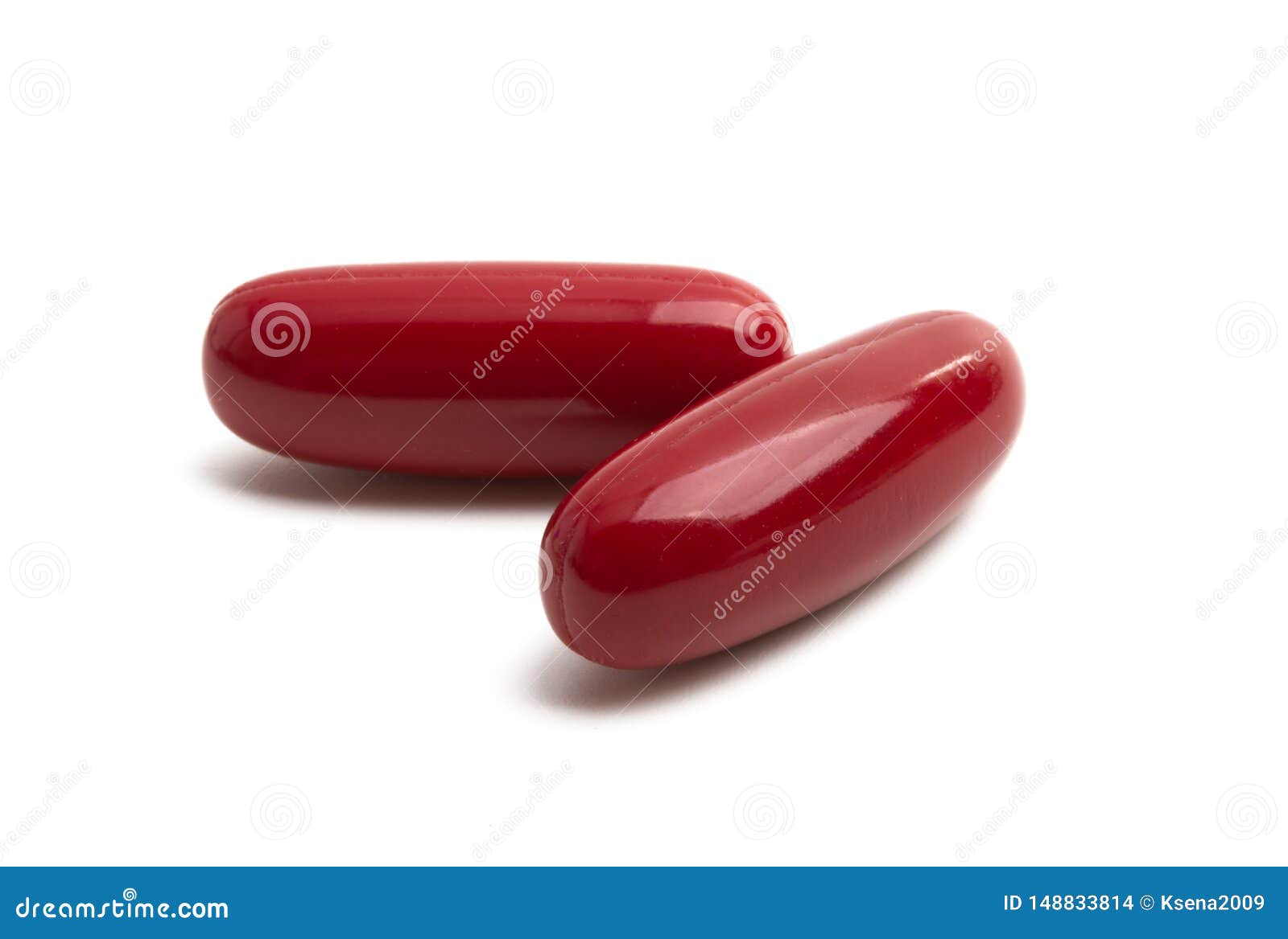 Red capsules isolated stock photo. Image of pharmacy - 148833814