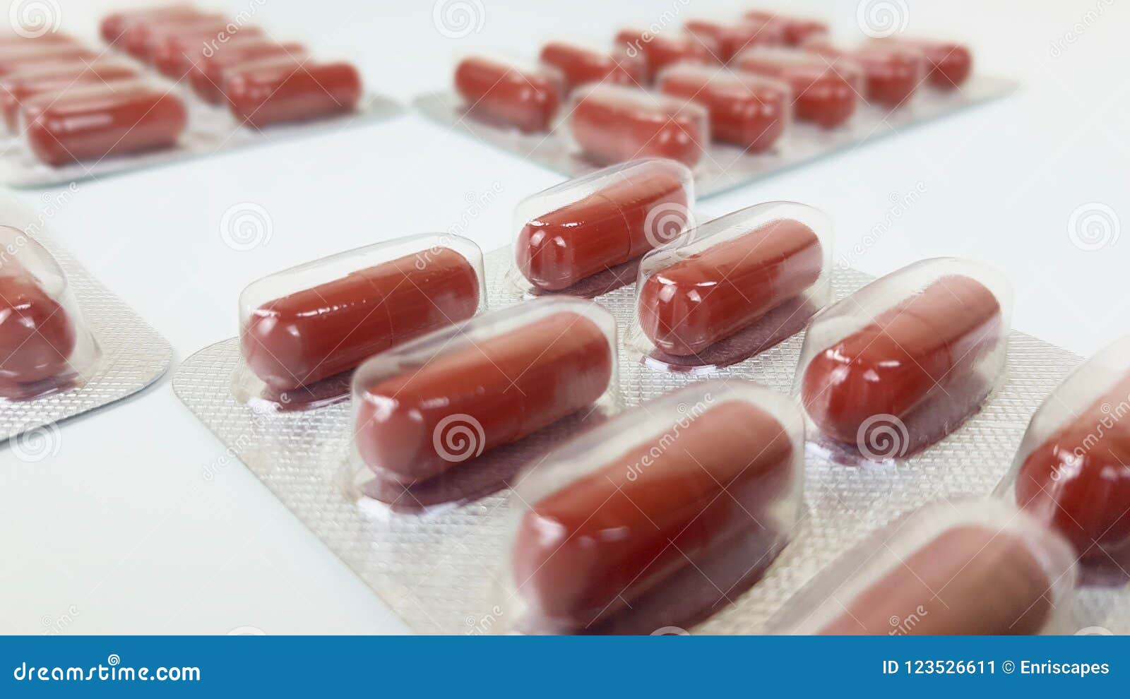 Red capsules stock image. Image of tablet, medicine - 123526611