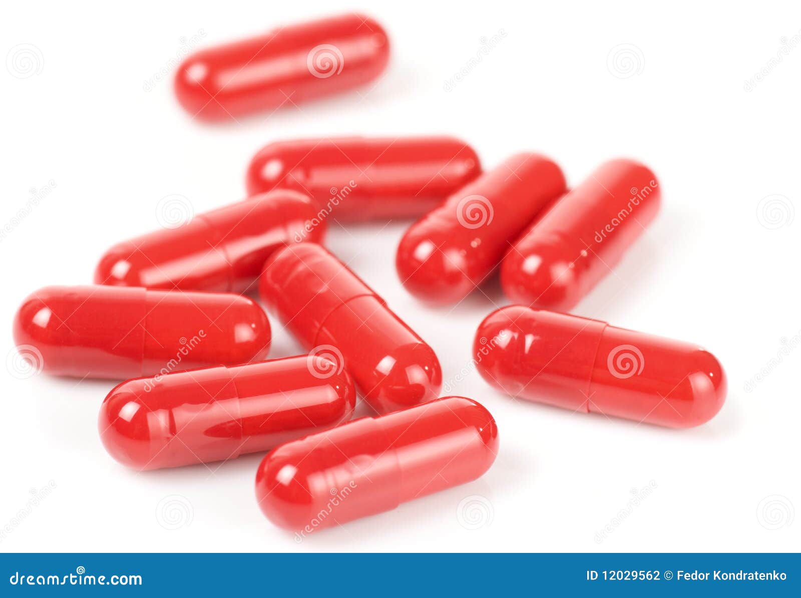 Red capsules shot on white stock photo. Image of anesthetic - 12029562