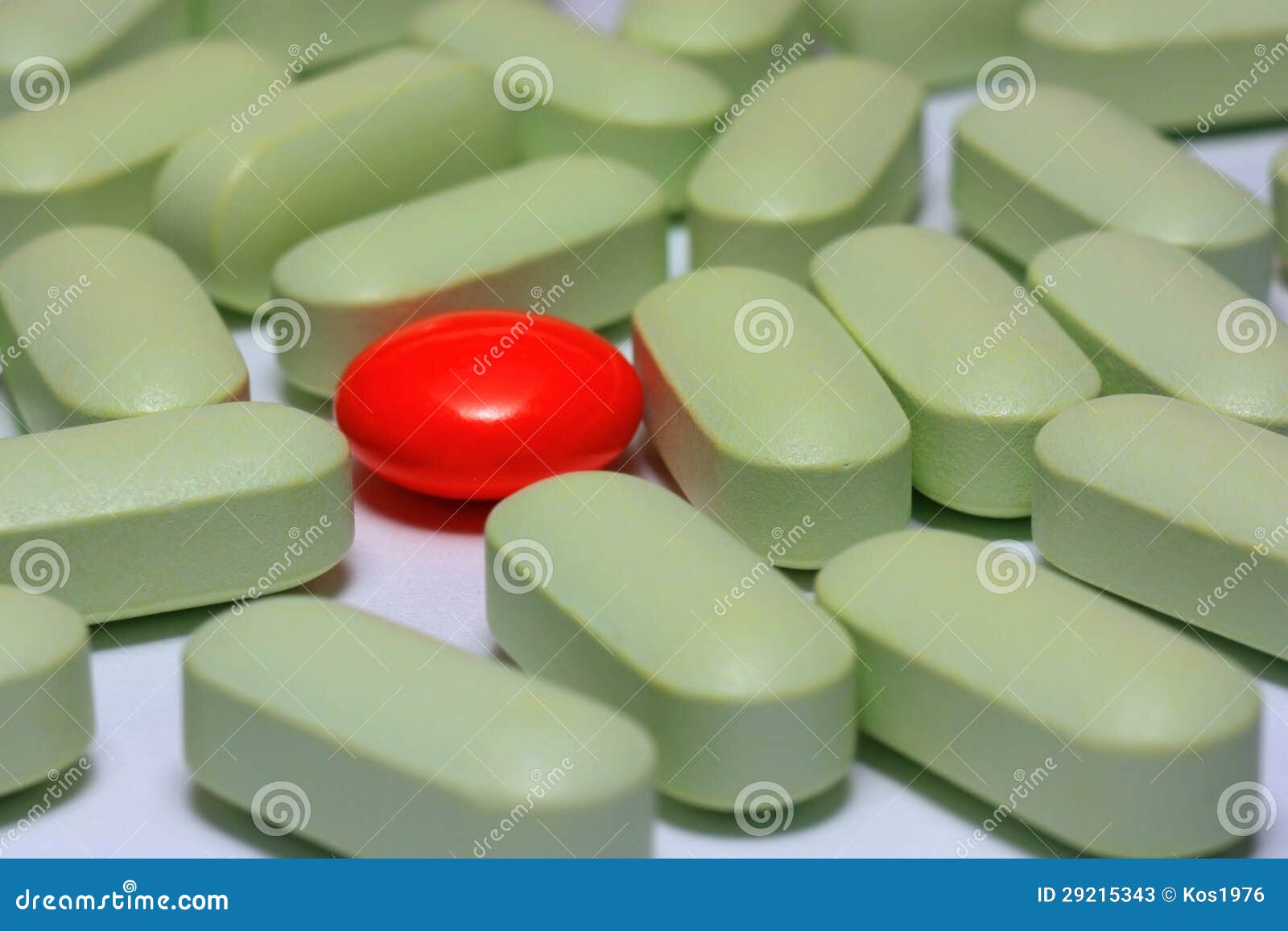 Red Capsules of Tablets of Different Colors Stock Image - Image of ...