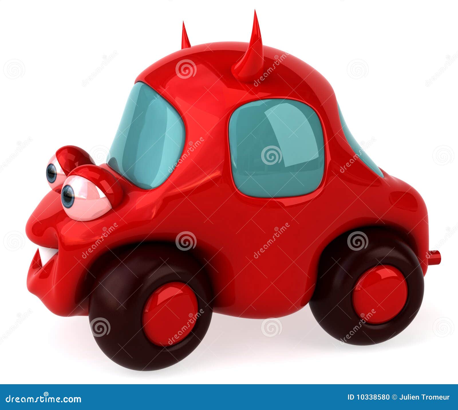Red car stock illustration. Illustration of evil, mode - 10338580