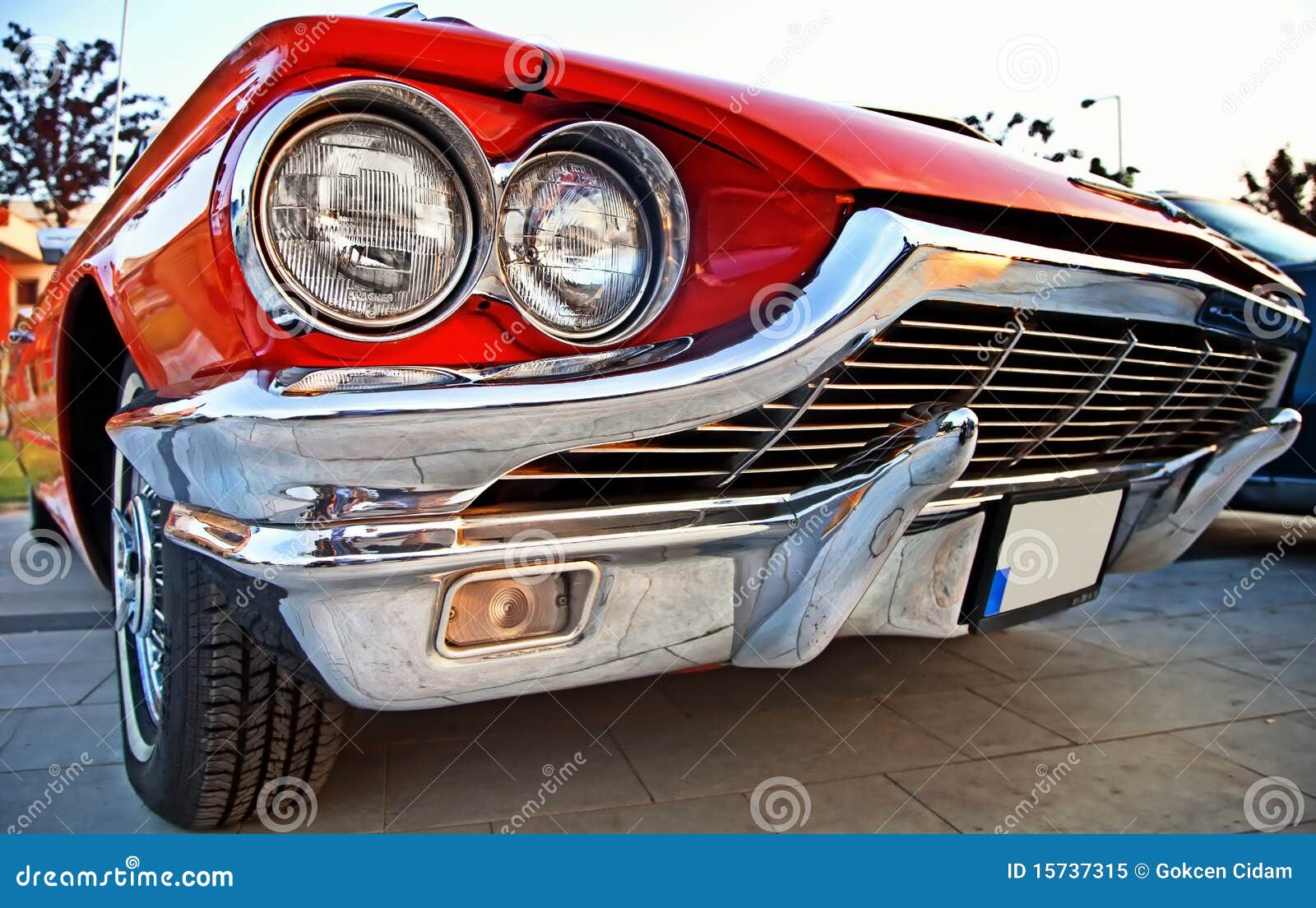 Red car stock image. Image of automobile, classic, vintage - 15737315