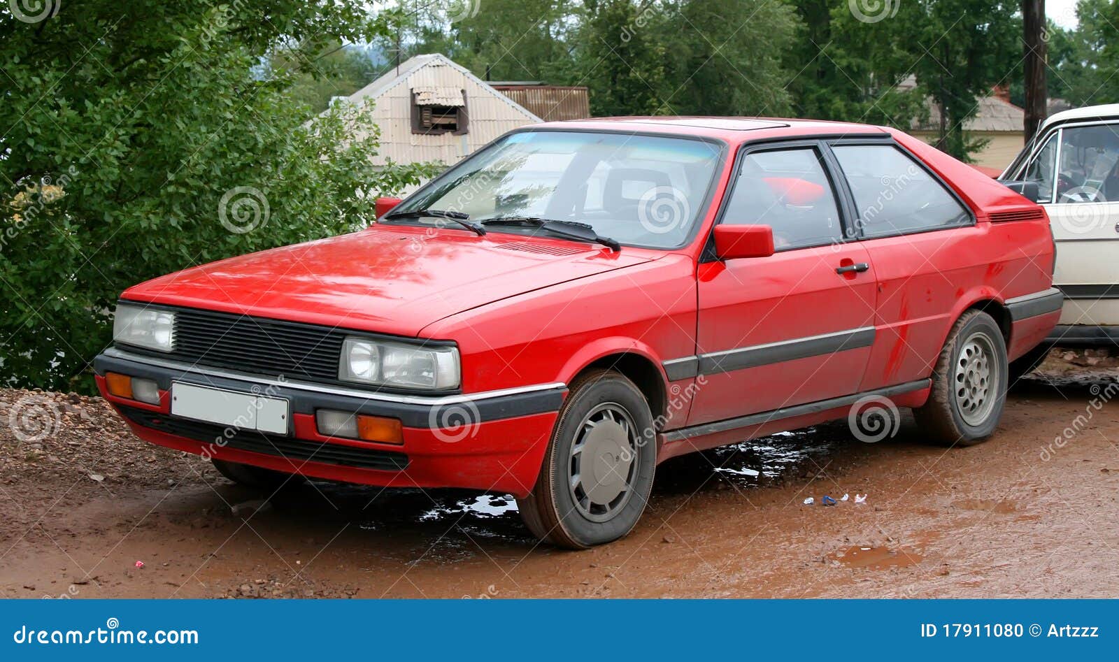 Red car stock photo. Image of classic, fast, parking - 17911080